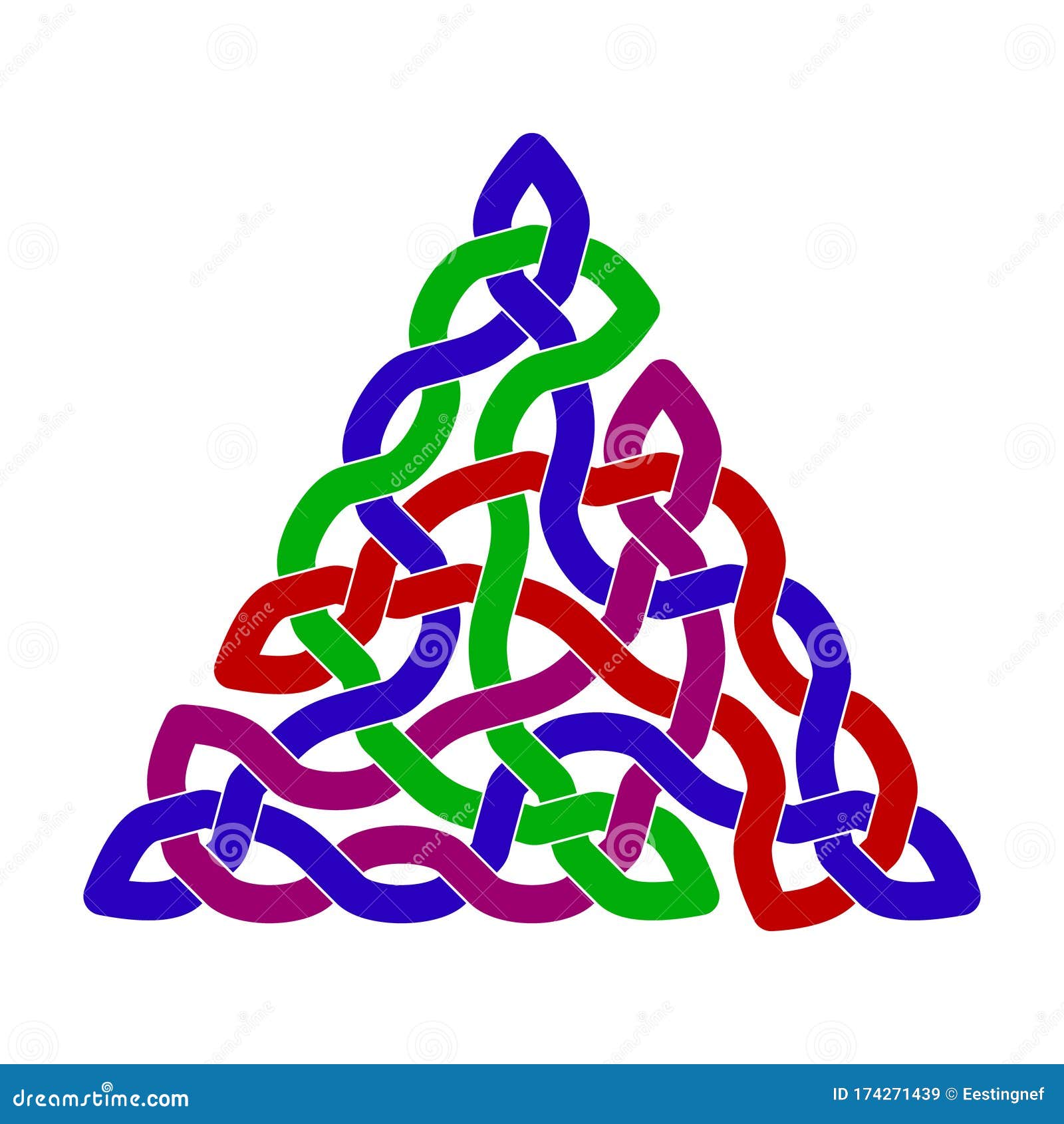 Celtic Knot. Triangular Ornament Stock Vector - Illustration of logo ...