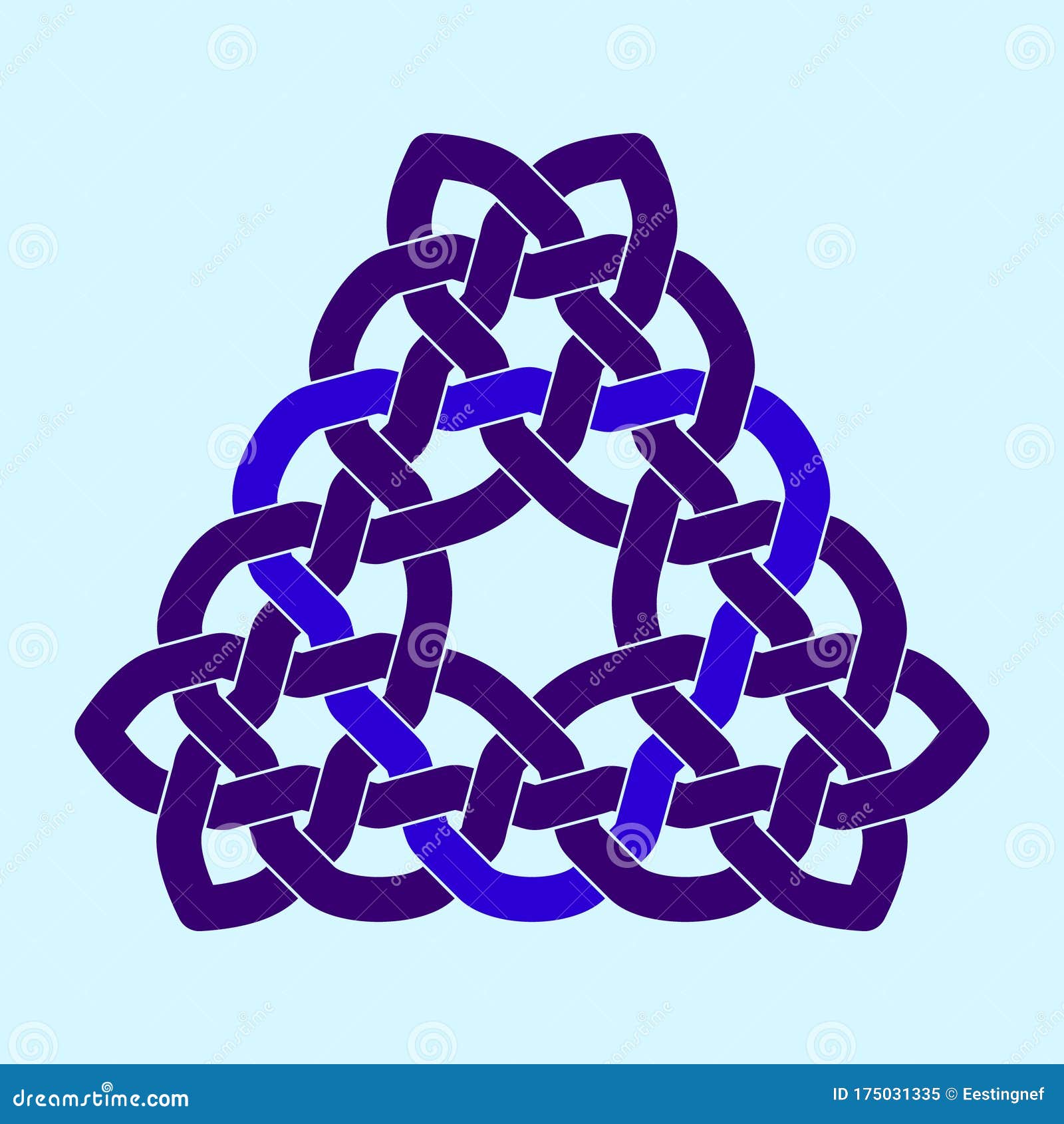Celtic Knot. Triangular Ornament Stock Vector - Illustration of cross ...