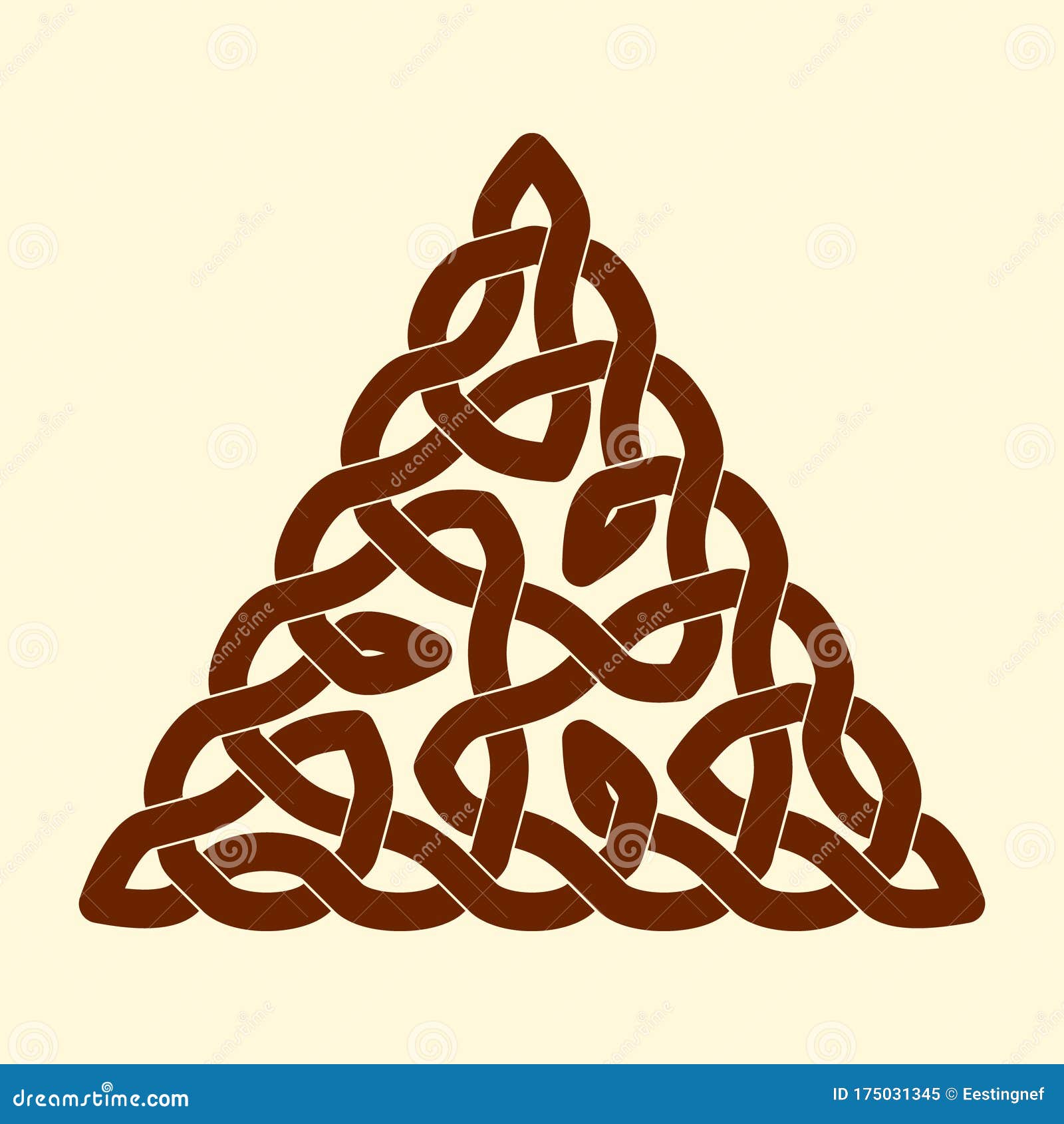 Celtic Knot. Triangular Ornament Stock Vector - Illustration of ...