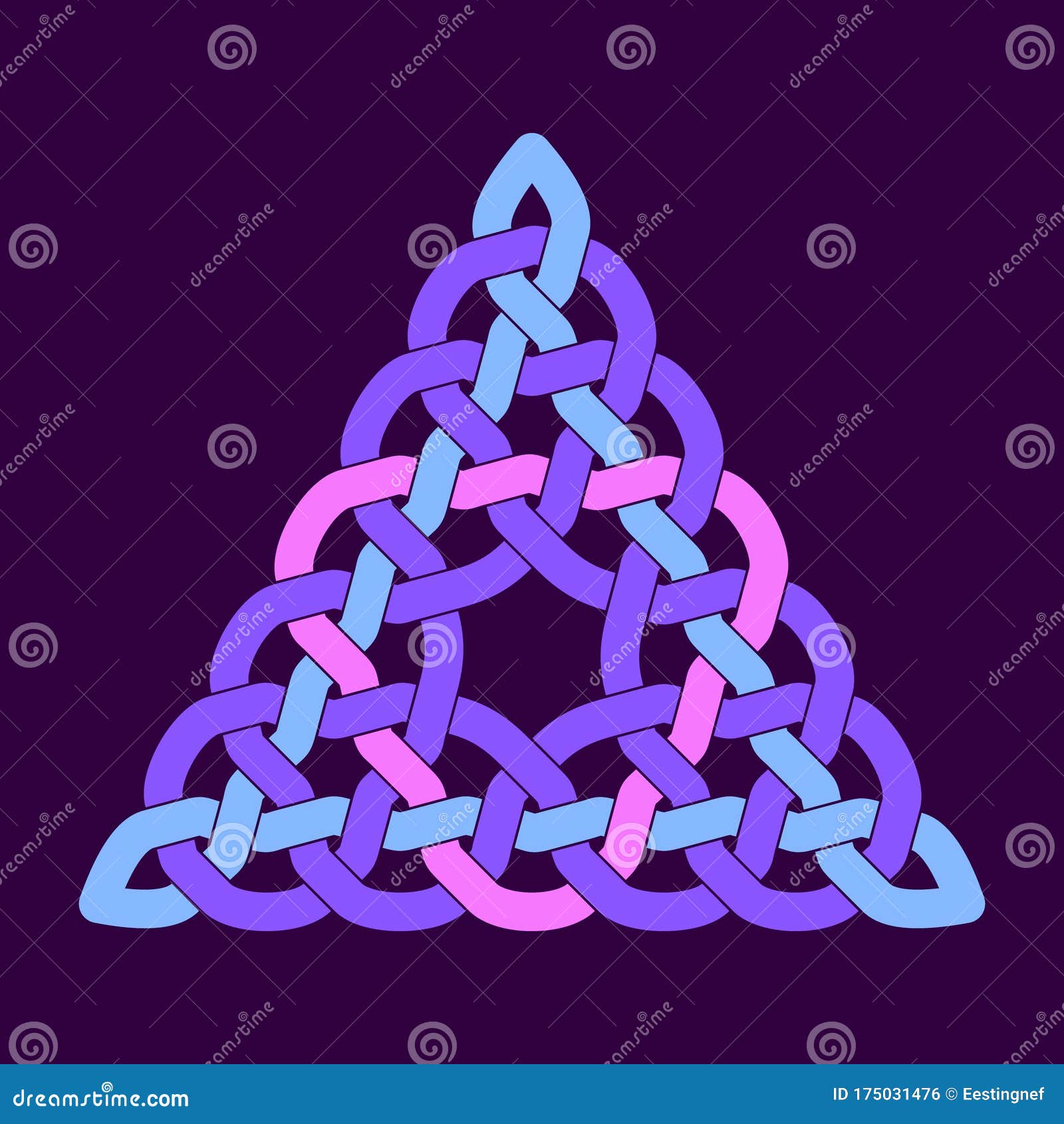 Celtic Knot. Triangular Ornament Stock Vector - Illustration of irish ...