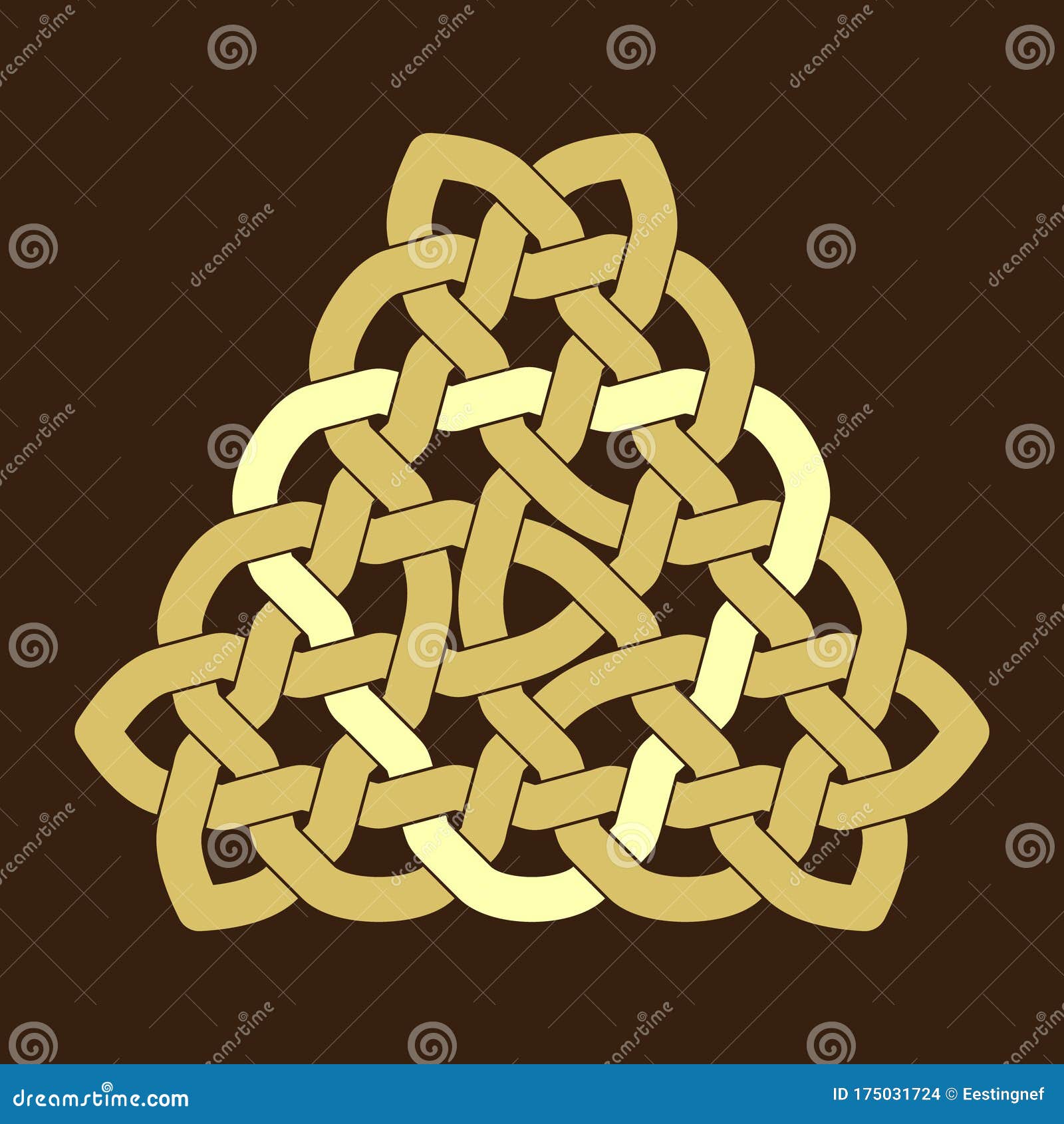 Celtic Knot. Triangular Ornament Stock Vector - Illustration of ...