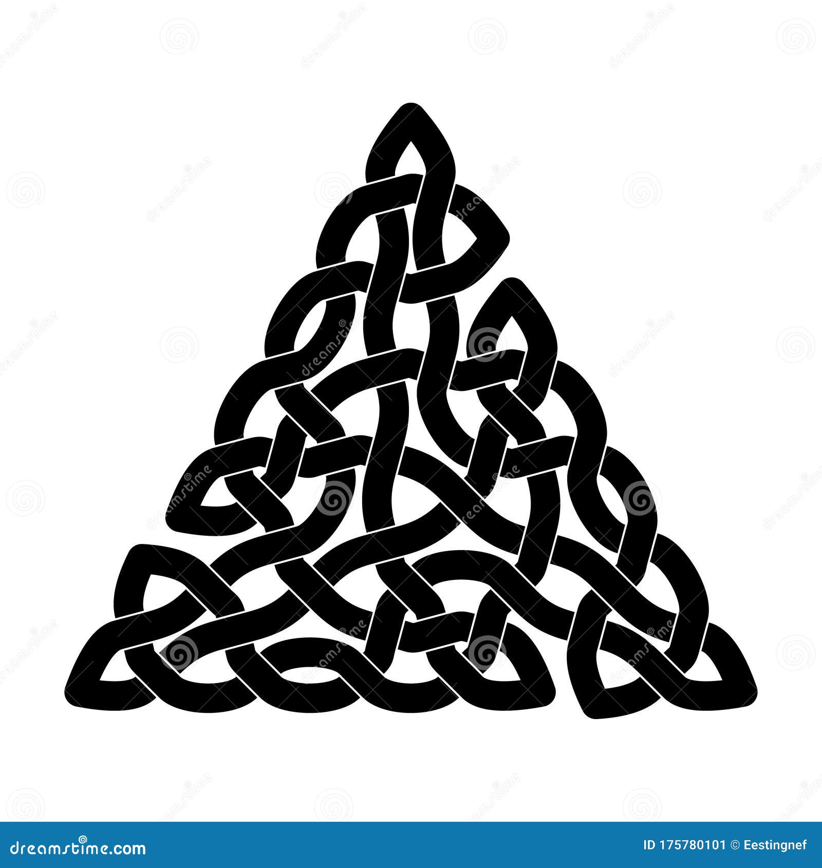 Celtic Knot. Triangular Ornament Stock Vector - Illustration of symbol ...