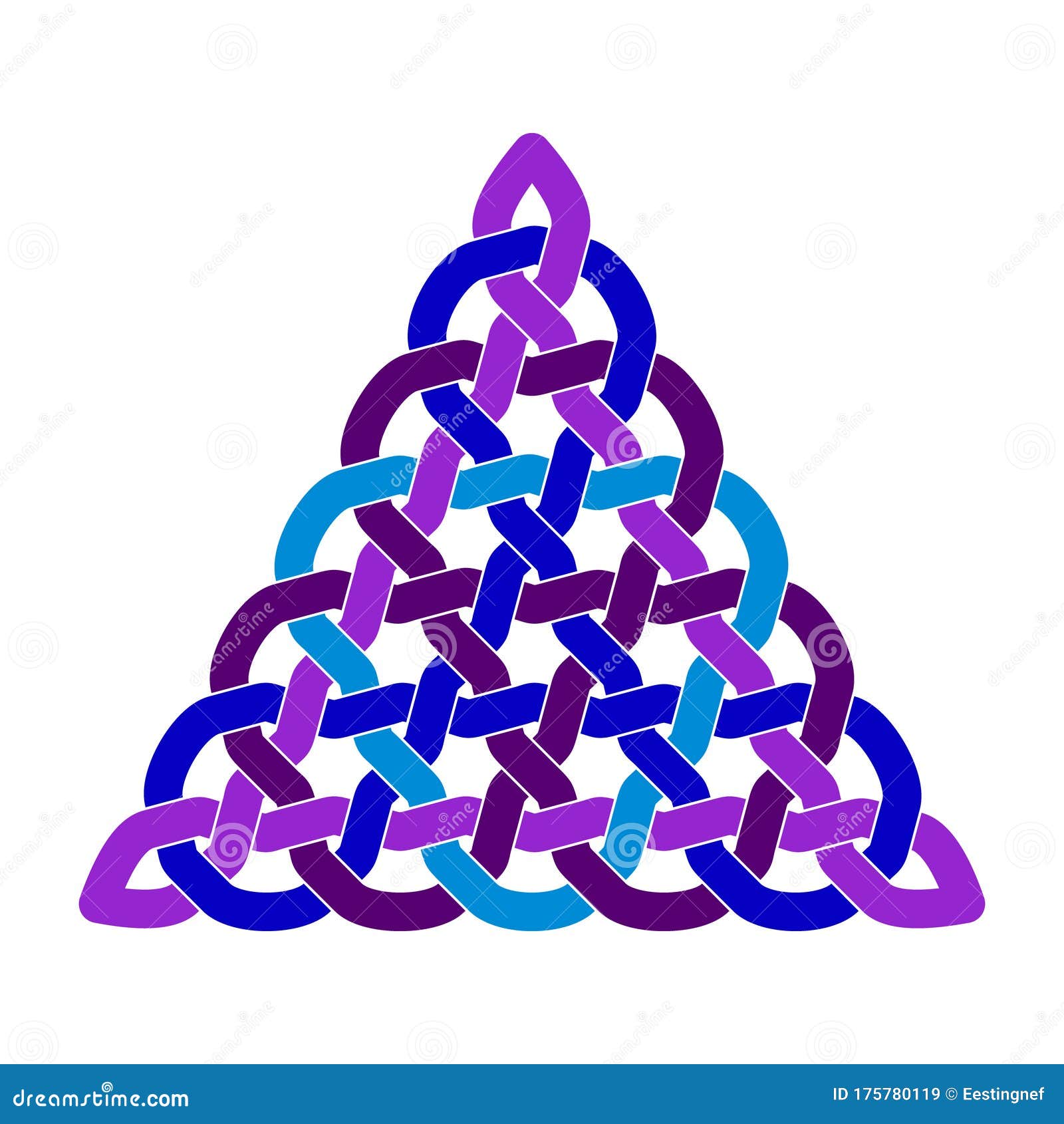 Celtic Knot. Triangular Ornament Stock Vector - Illustration of shape ...