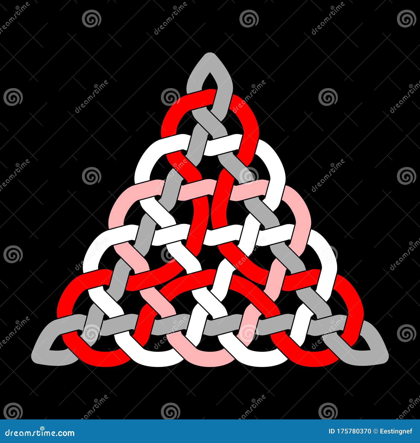 Celtic Knot. Triangular Ornament Stock Vector - Illustration of antique ...