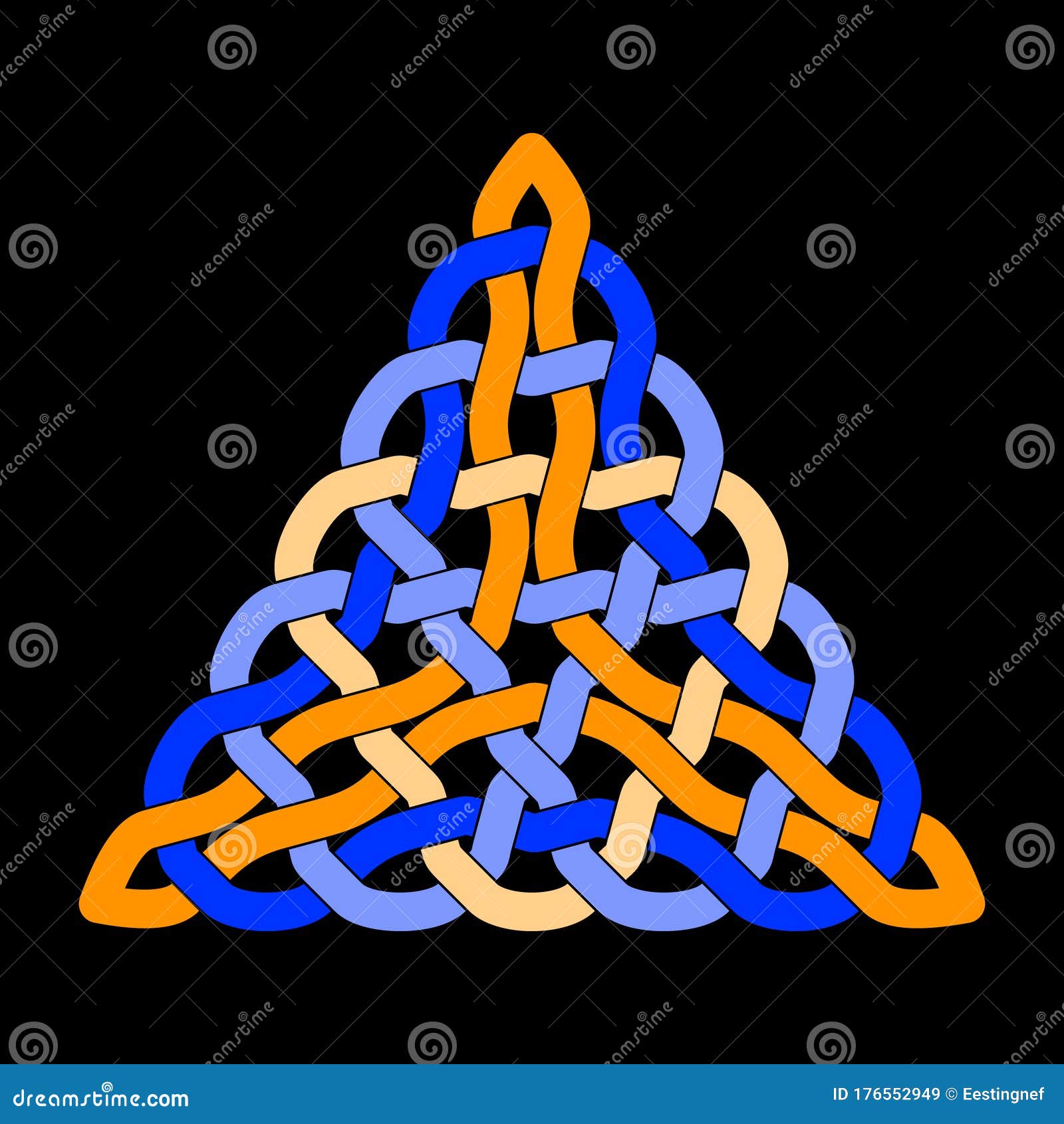 Celtic Knot. Triangular Ornament Stock Vector - Illustration of graphic ...