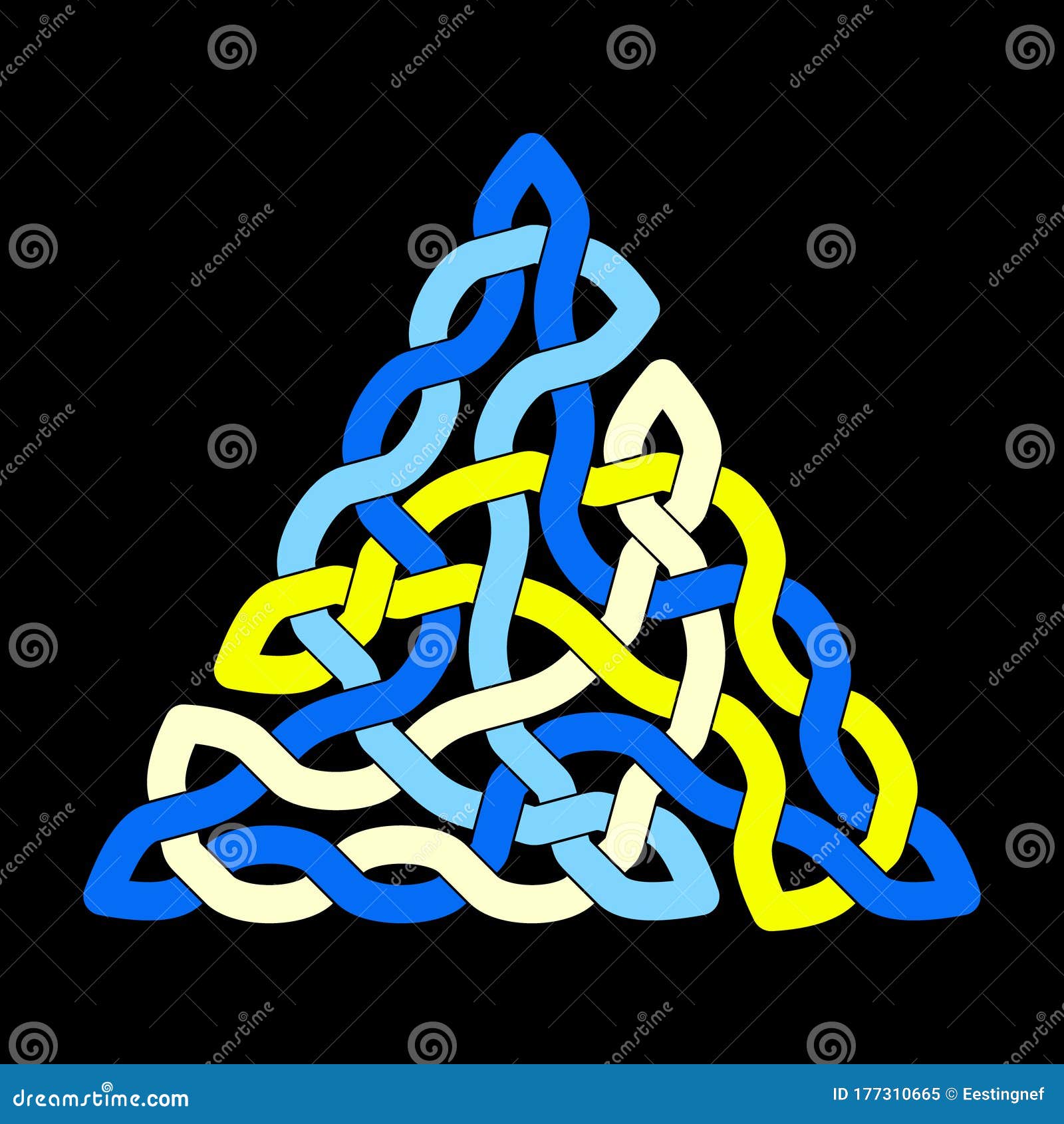 Celtic Knot. Triangular Ornament Stock Vector - Illustration of celtic ...