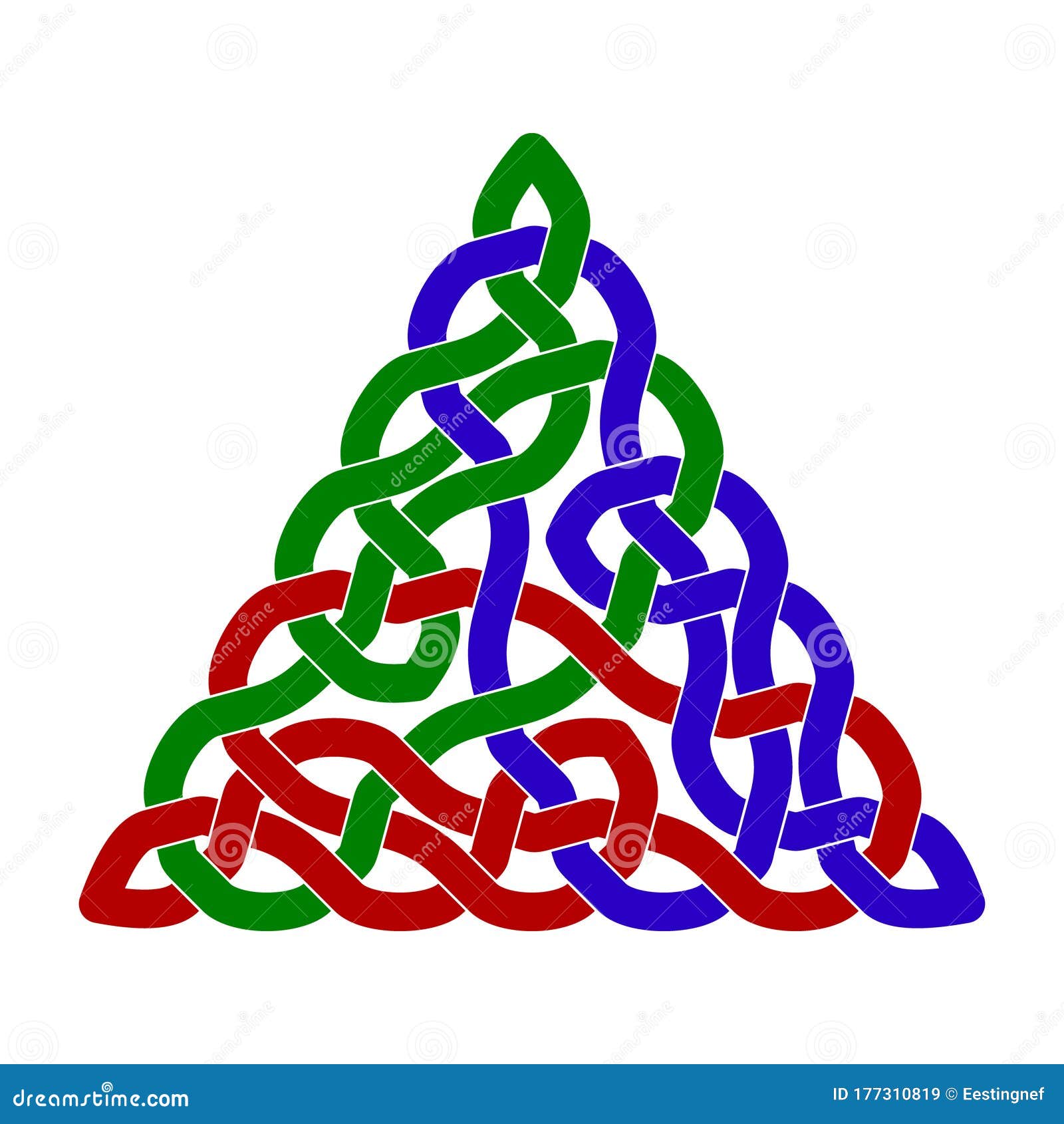 Celtic Knot. Triangular Ornament Stock Vector - Illustration of pattern ...