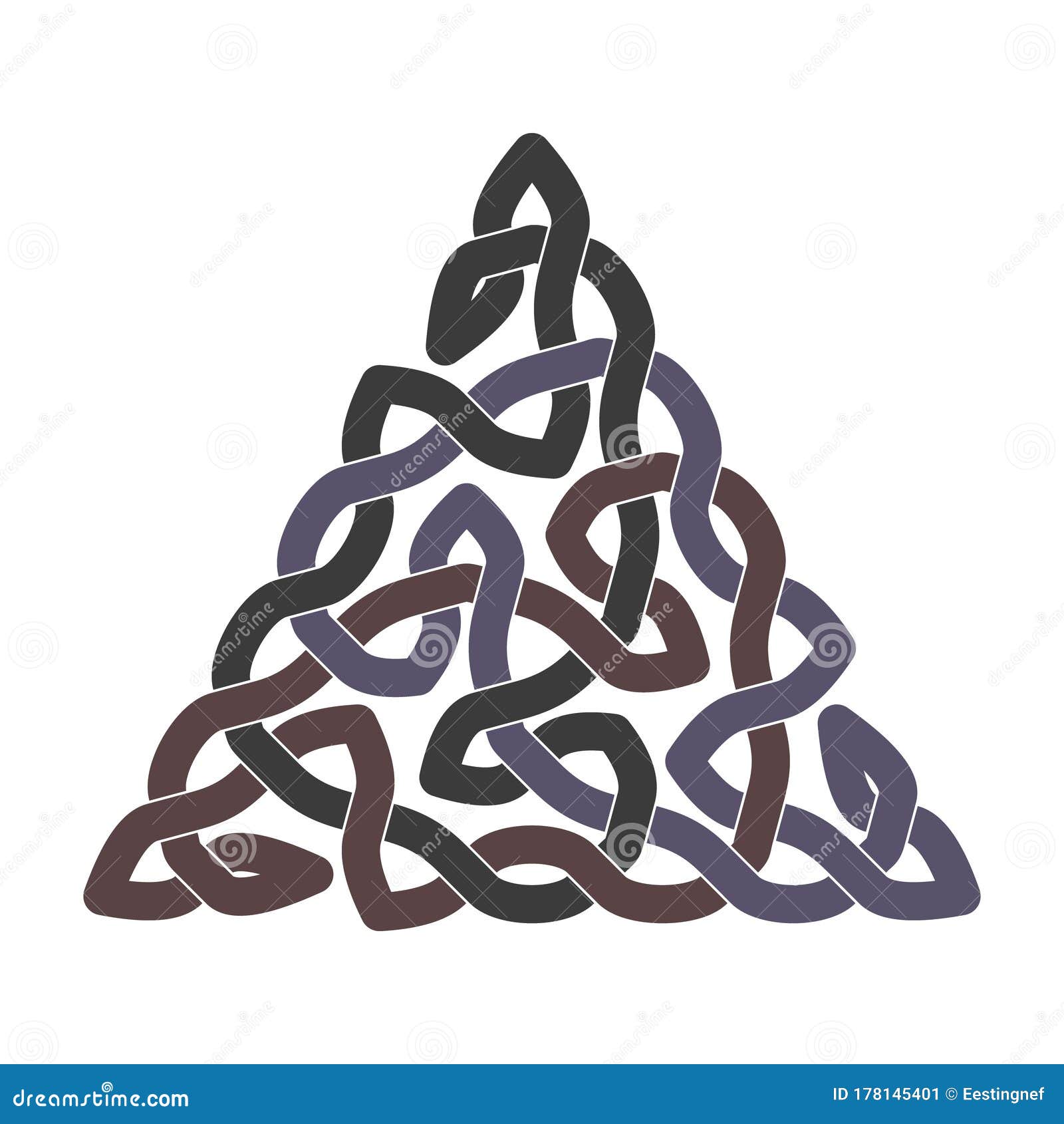 Celtic Knot. Triangular Ornament Stock Vector - Illustration of celtic ...