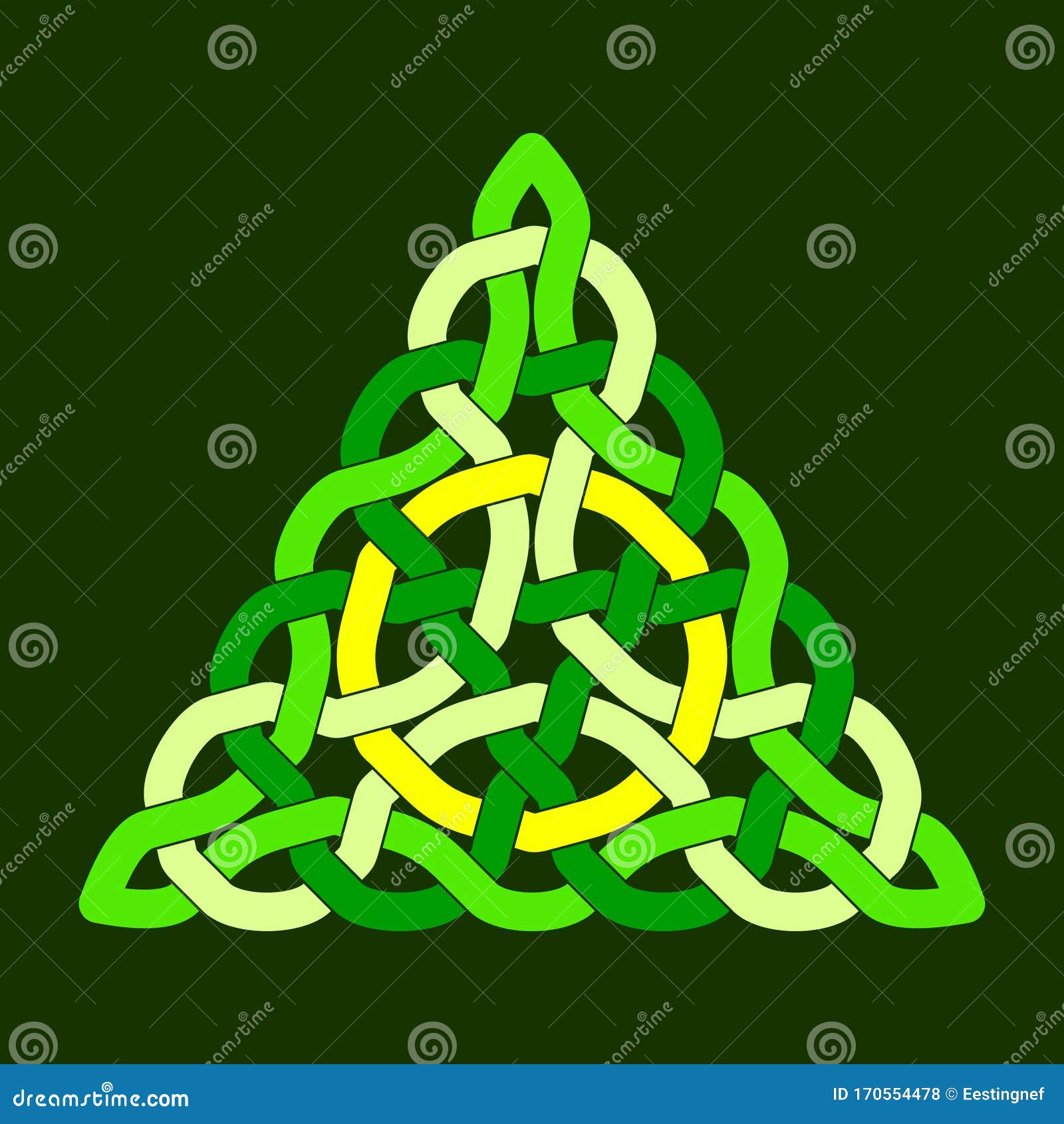 Celtic Knot. Triangular Ornament Stock Vector - Illustration of knot ...