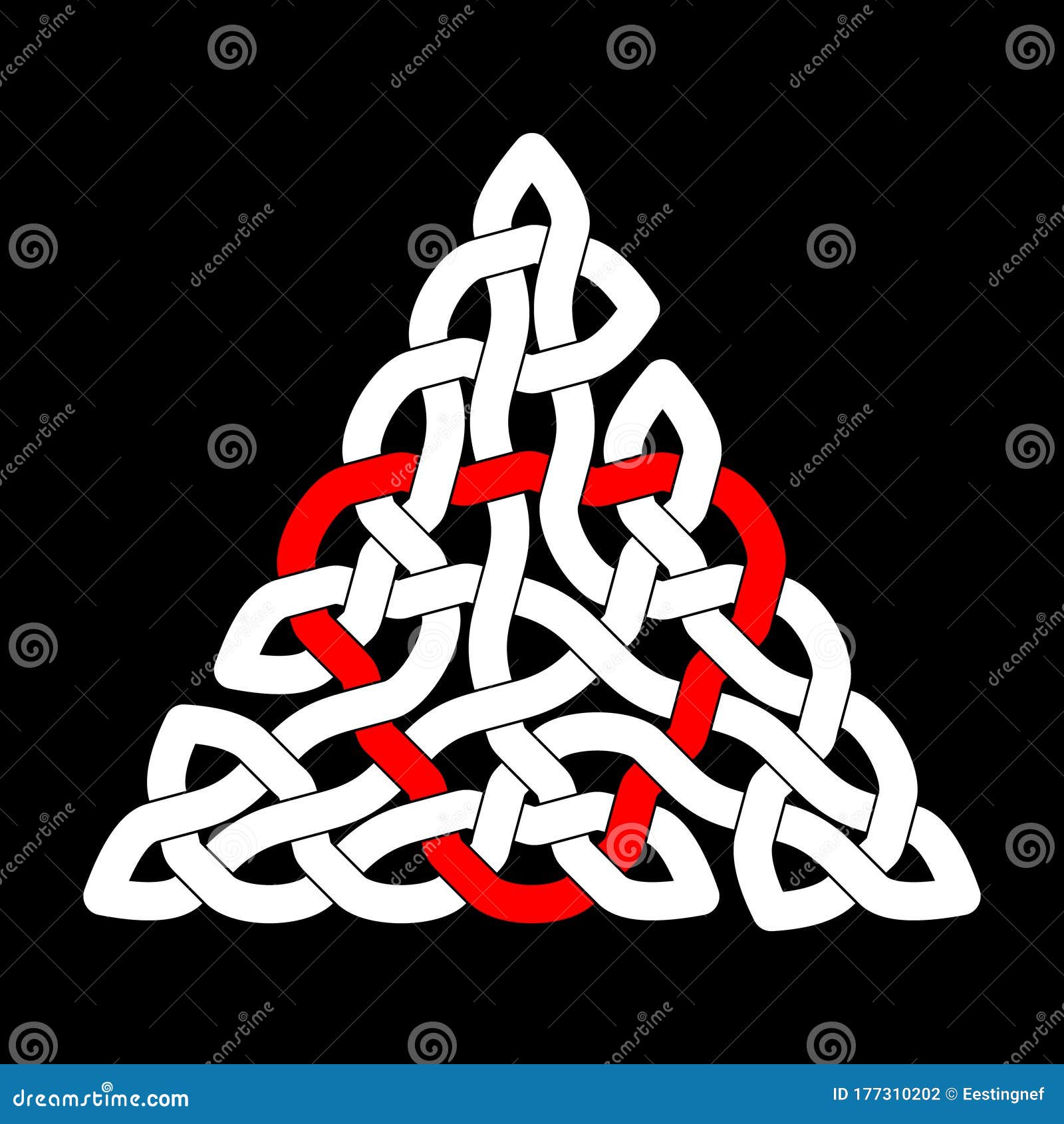 Celtic Knot. Triangular Ornament Stock Vector - Illustration of vector ...