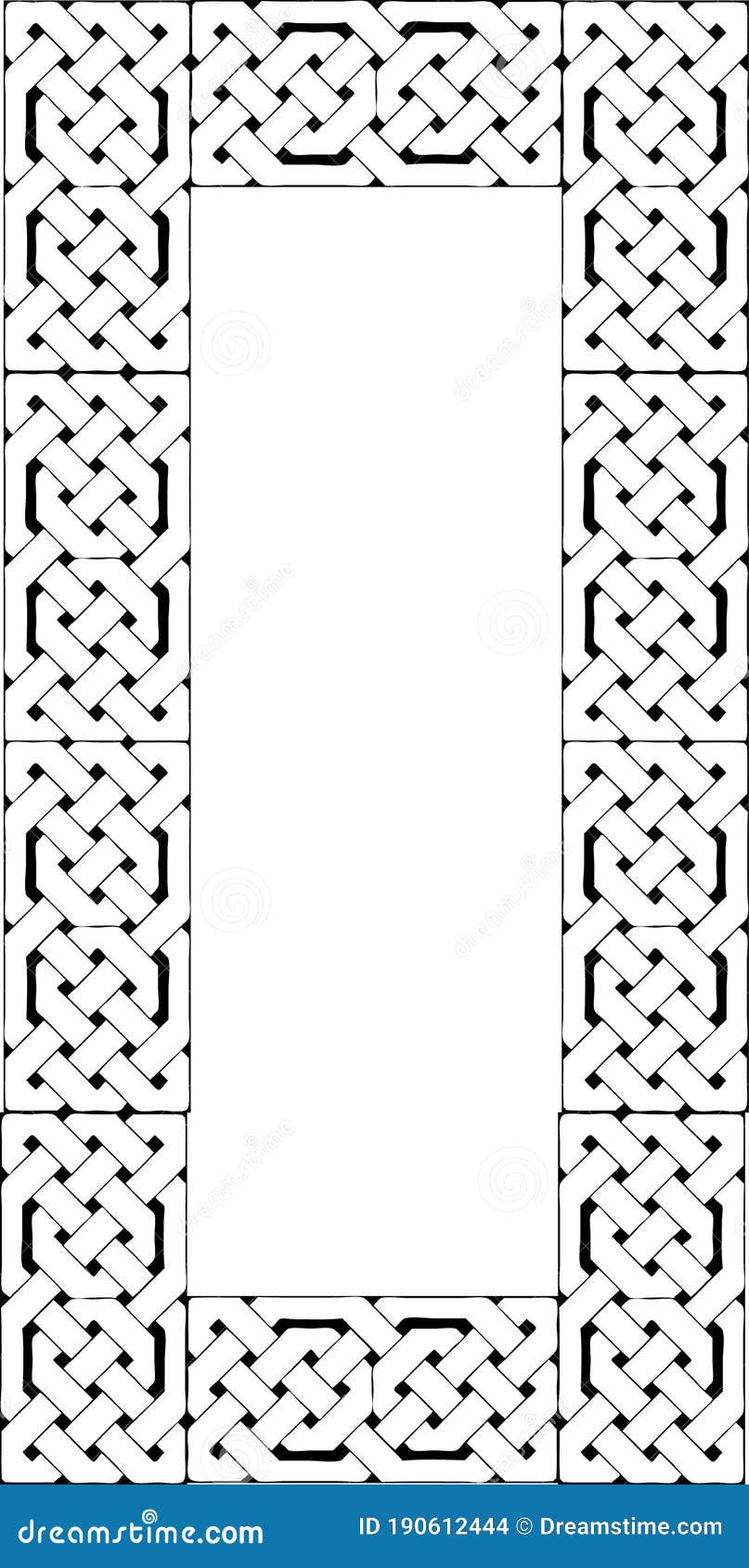 Irish / Celtic Knot Work Border Stock Illustration - Illustration of ...