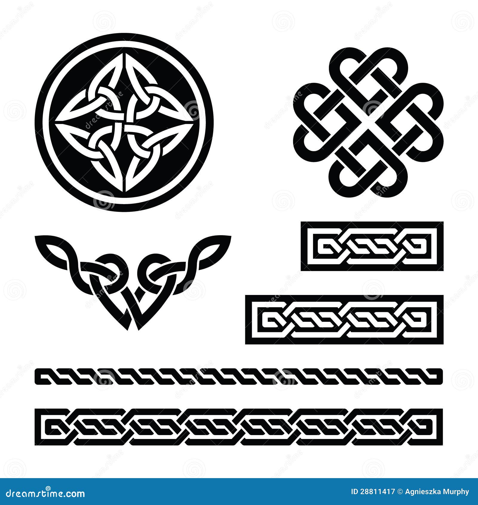 Celtic Knots, Braids and Patterns - Stock Illustration - Illustration ...