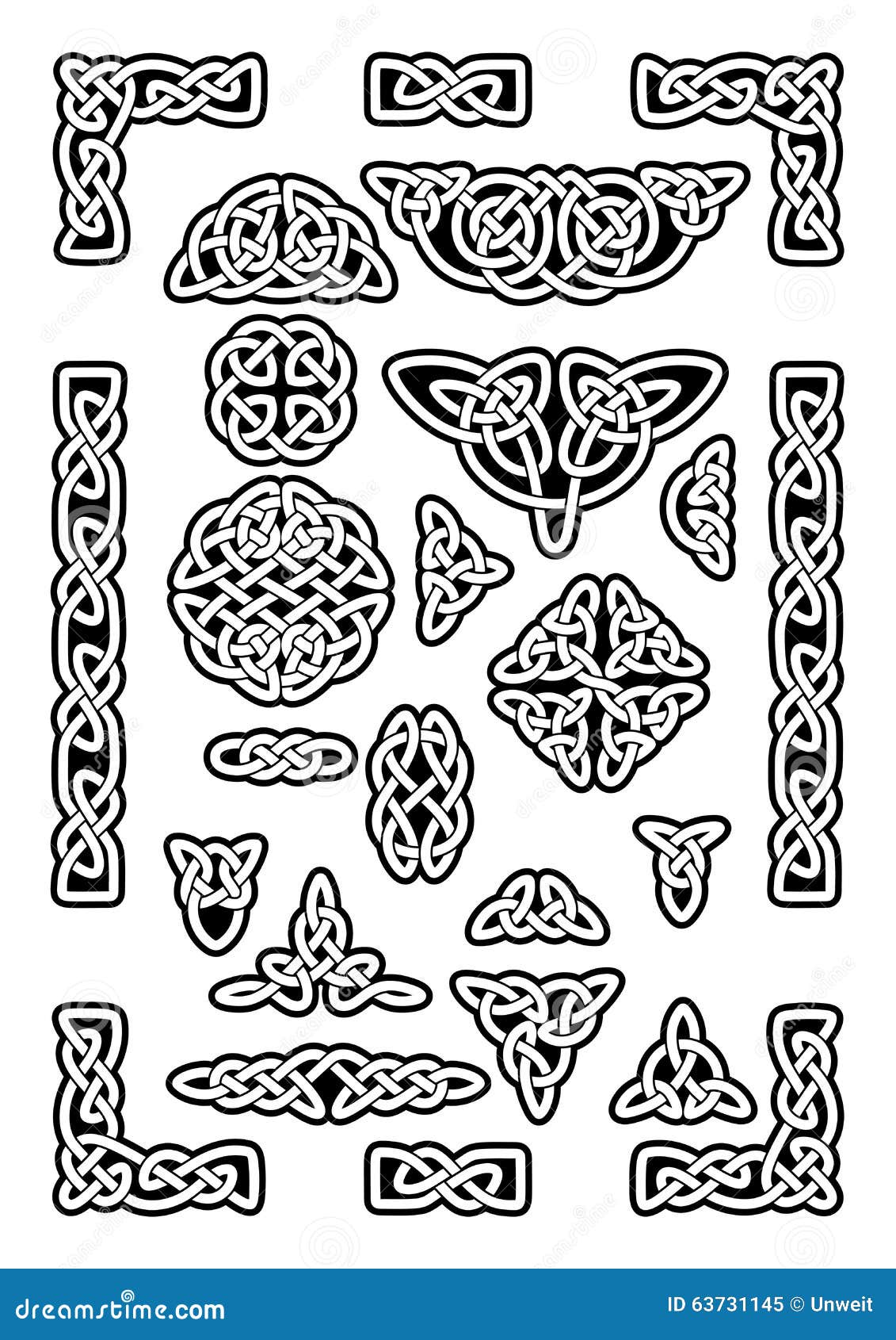 Celtic Quaternary Knot Of Eternity, Vector Celtic Pattern Symbol Close ...