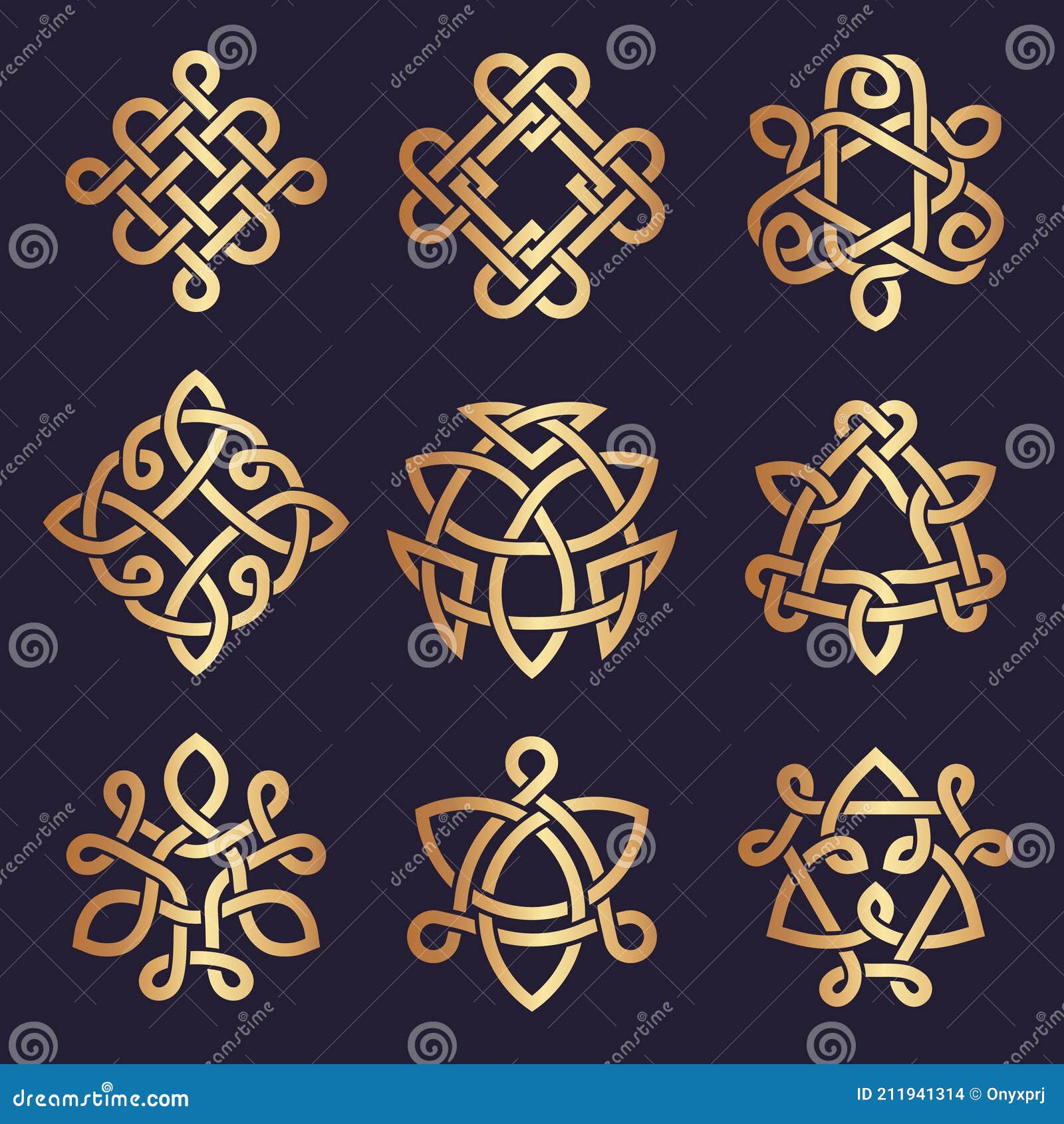 Two Celtic Triangle Knots Vector Illustration | CartoonDealer.com #52008686
