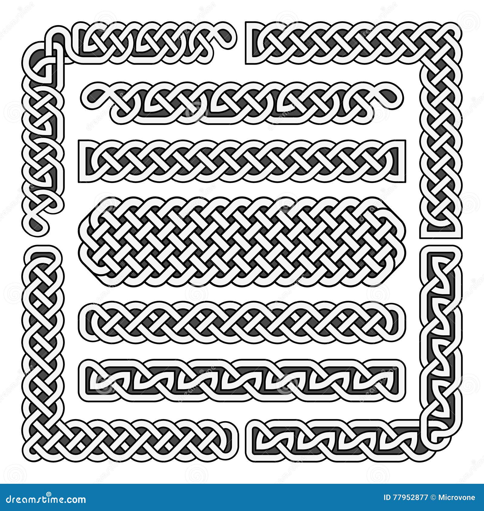Celtic Knots Vector Medieval Seamless Borders, Patterns, and Ornament ... Celtic Knots Vector Medieval Seamless Borders, Patterns, and Ornament ...