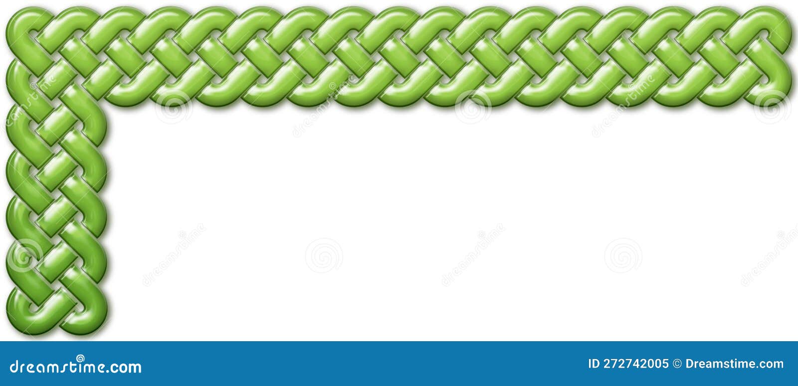 Celtic L-shaped Frame, Green Stock Illustration - Illustration of ...