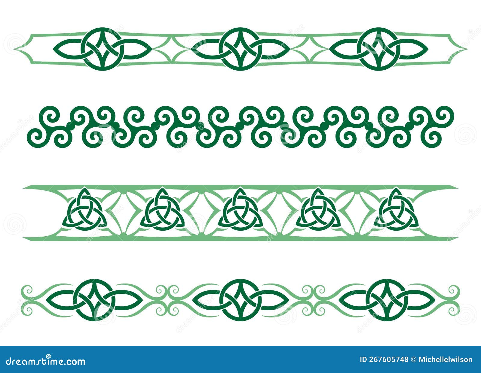 A Set of Celtic Design Dividers Stock Vector - Illustration of saint ...