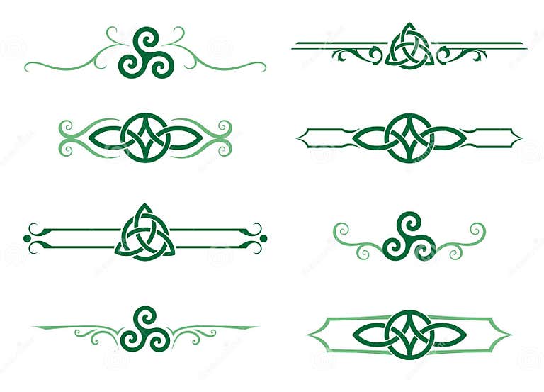 A Set of Celtic Design Dividers Stock Vector - Illustration of trinity ...