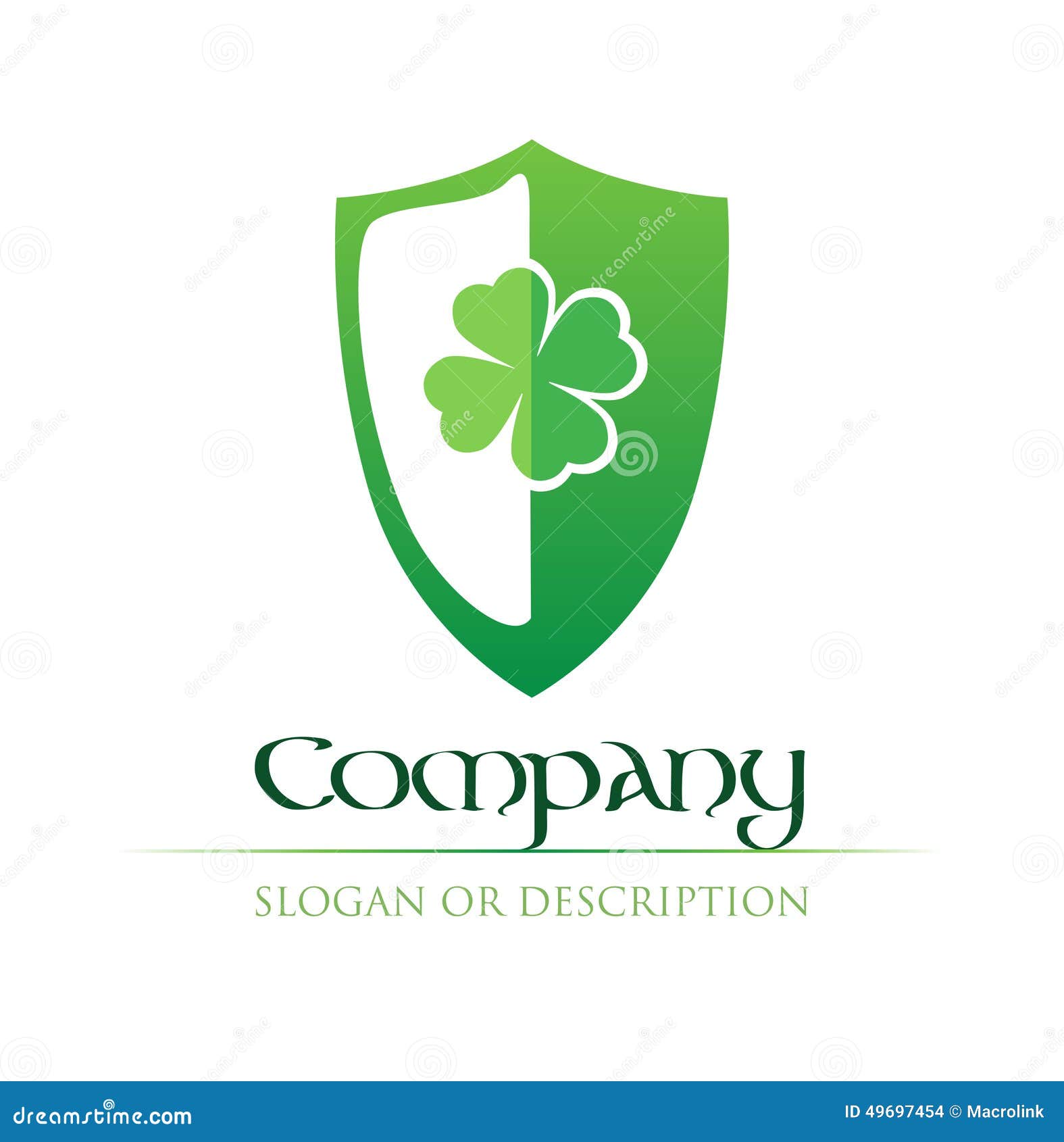 Celtic Logo With Green Shield Vector Illustration | CartoonDealer.com ...