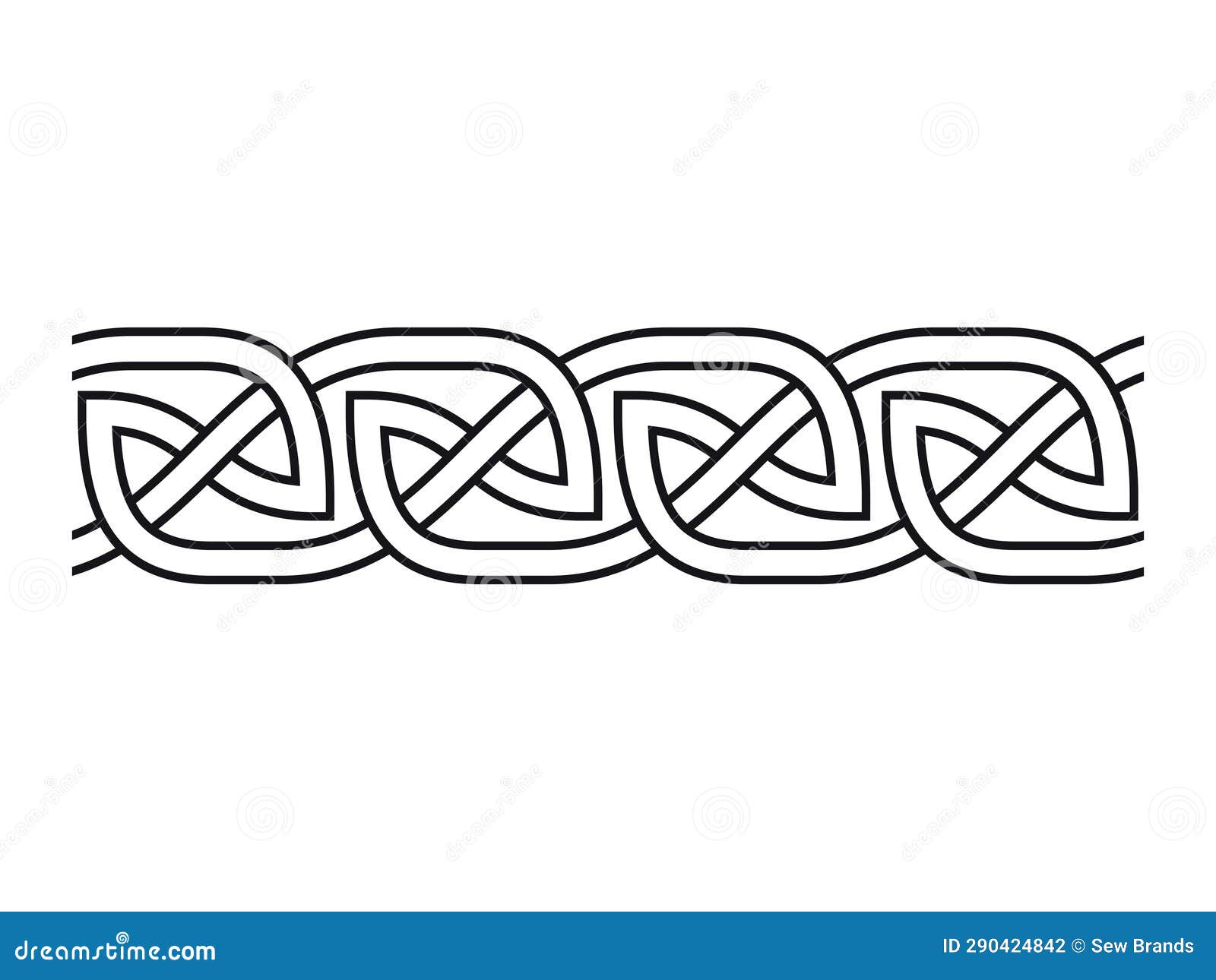 Celtic Logo of Outline Art Border Stock Vector - Illustration of ...