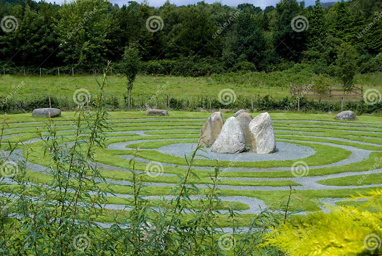 Celtic Maze in Wicklow, Ireland. Stock Photo - Image of island, bright ...