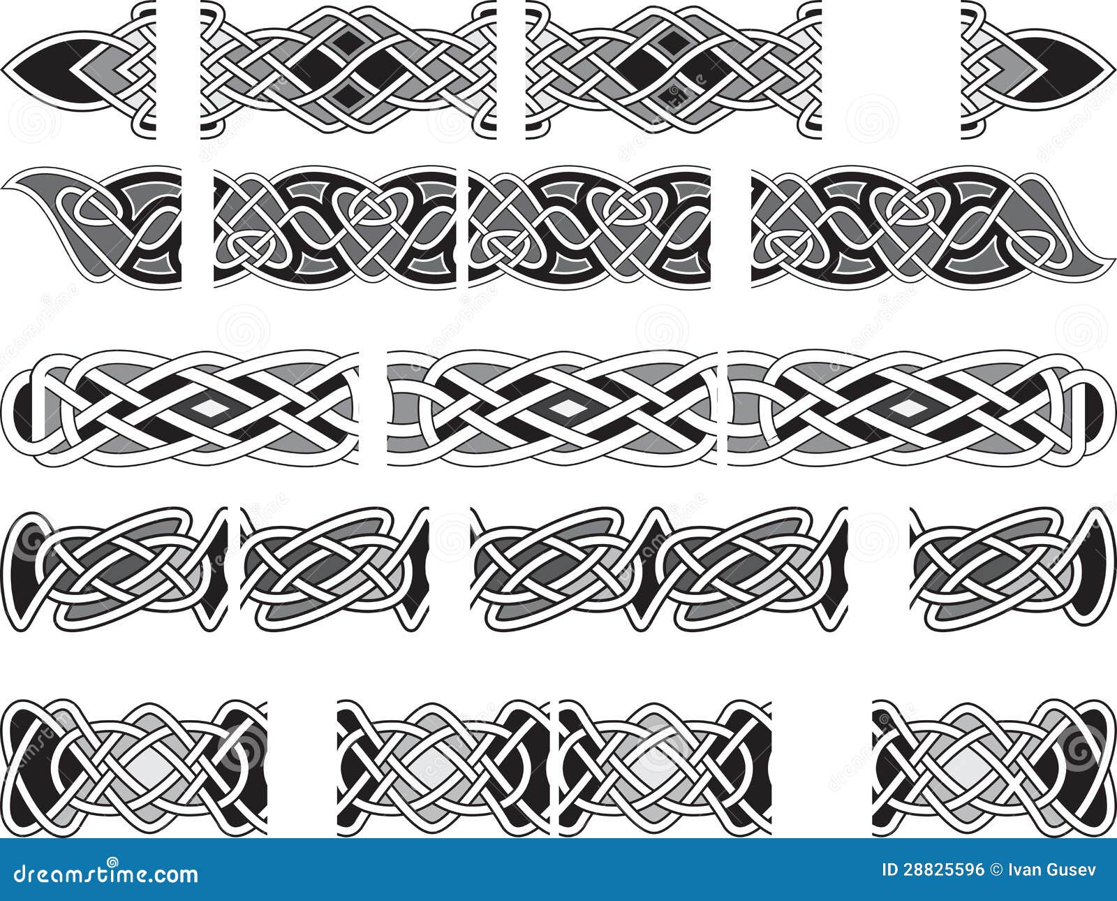 Celtic medieval ornaments stock vector. Illustration of celtic - 28825596