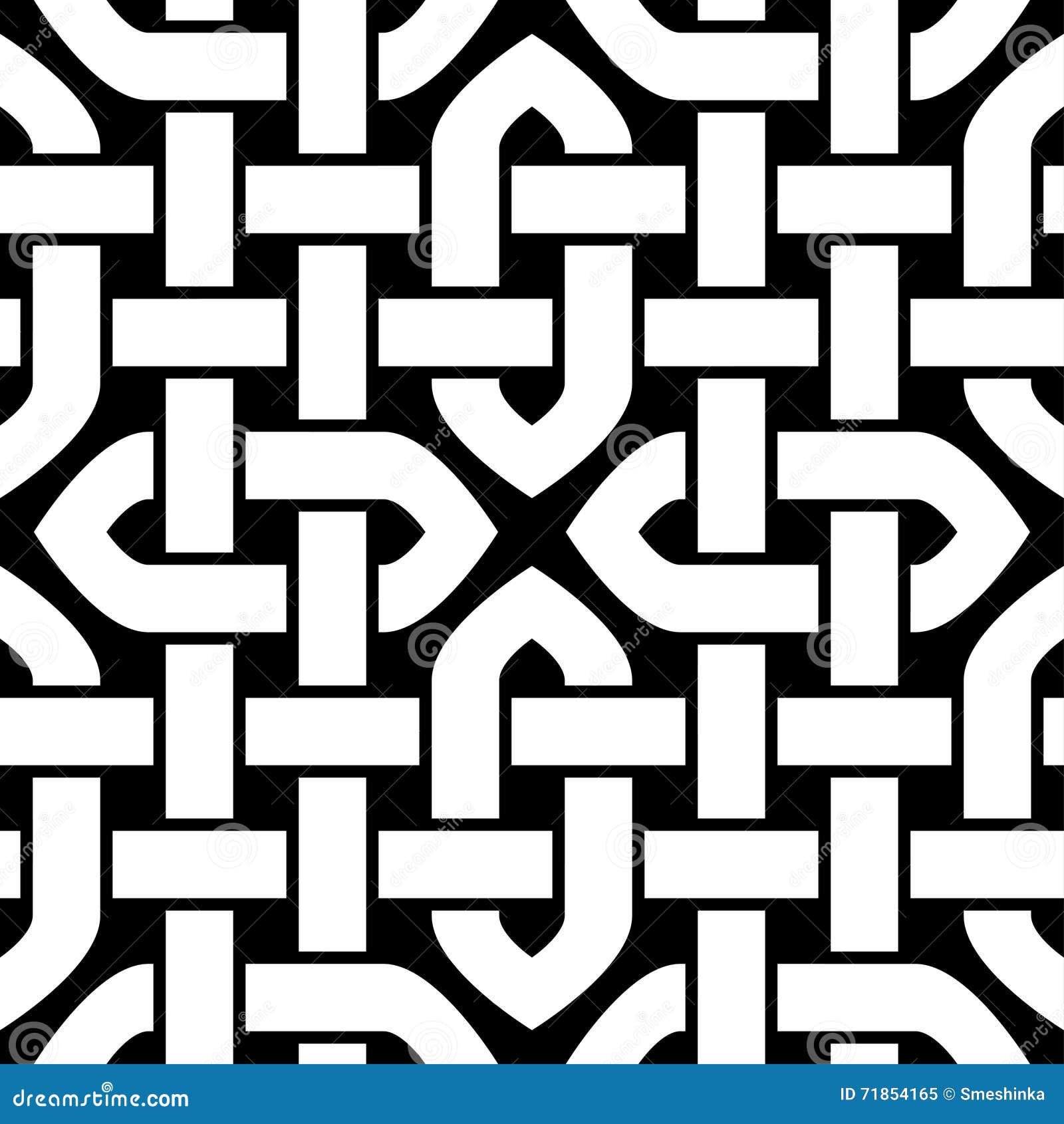 Celtic or Oriental Knot Seamless Pattern, Vector Illustration Stock ...