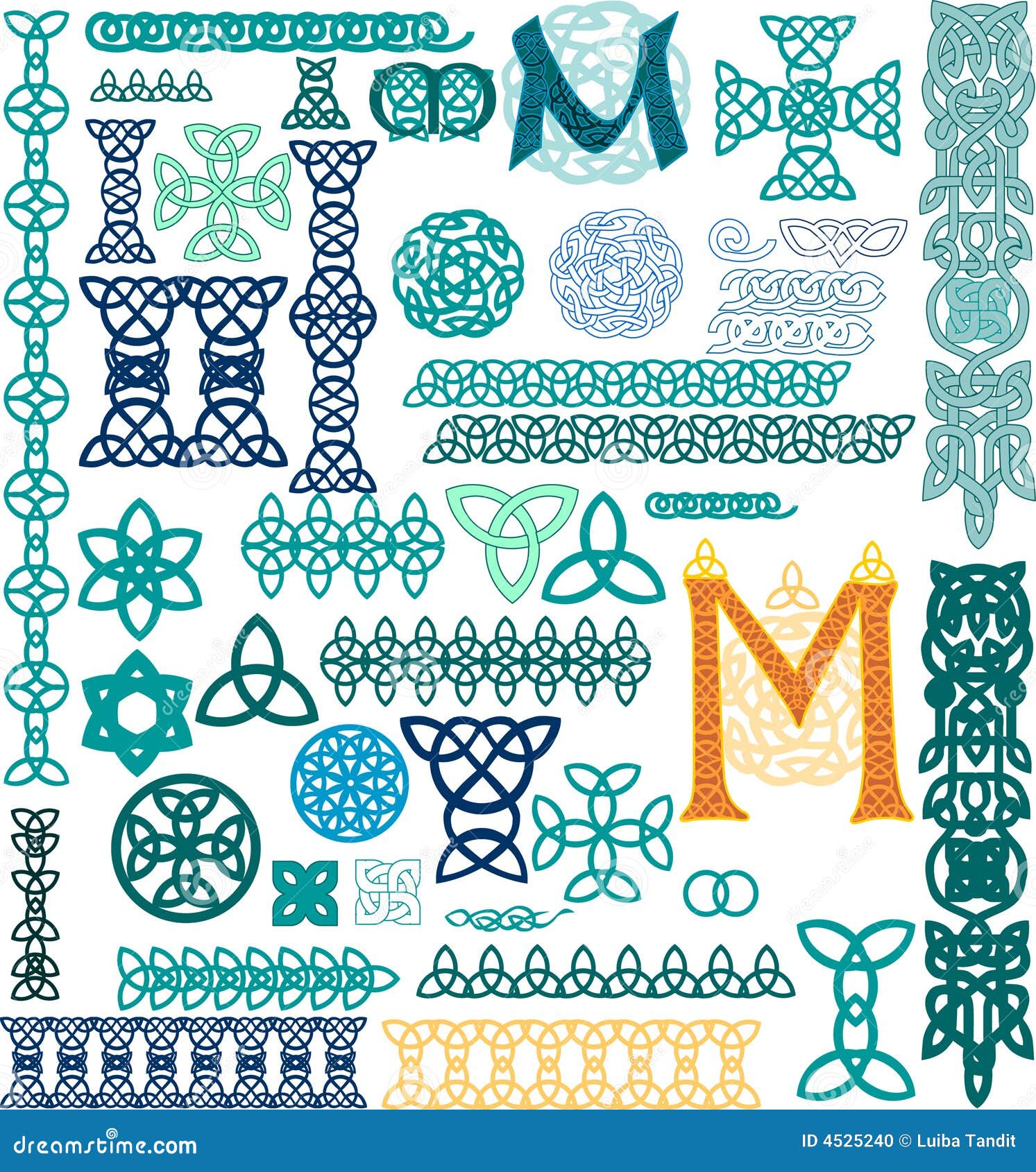 Celtic ornament stock vector. Illustration of symbols - 4525240