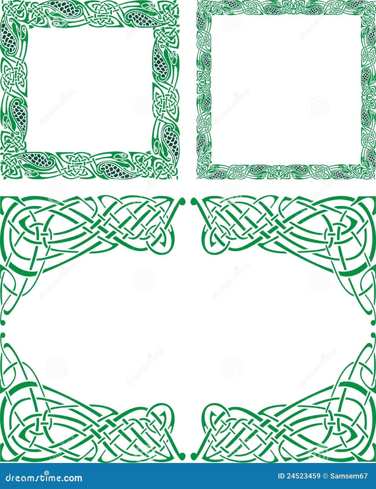 Celtic ornament borders stock vector. Illustration of culture - 24523459