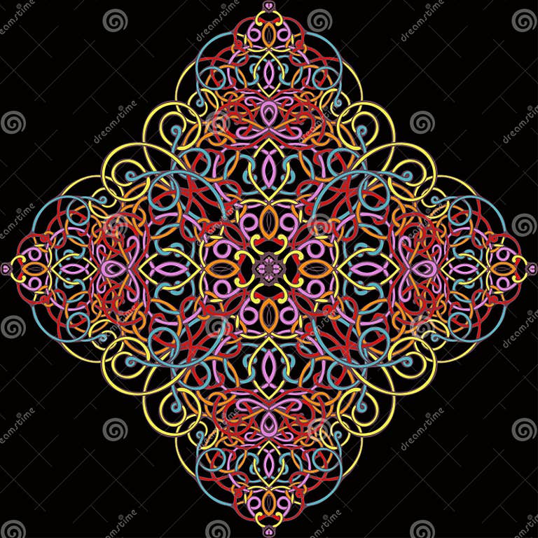 Celtic Pattern, Vector Wicker Ornament, Hand Drawing Decorative Element ...