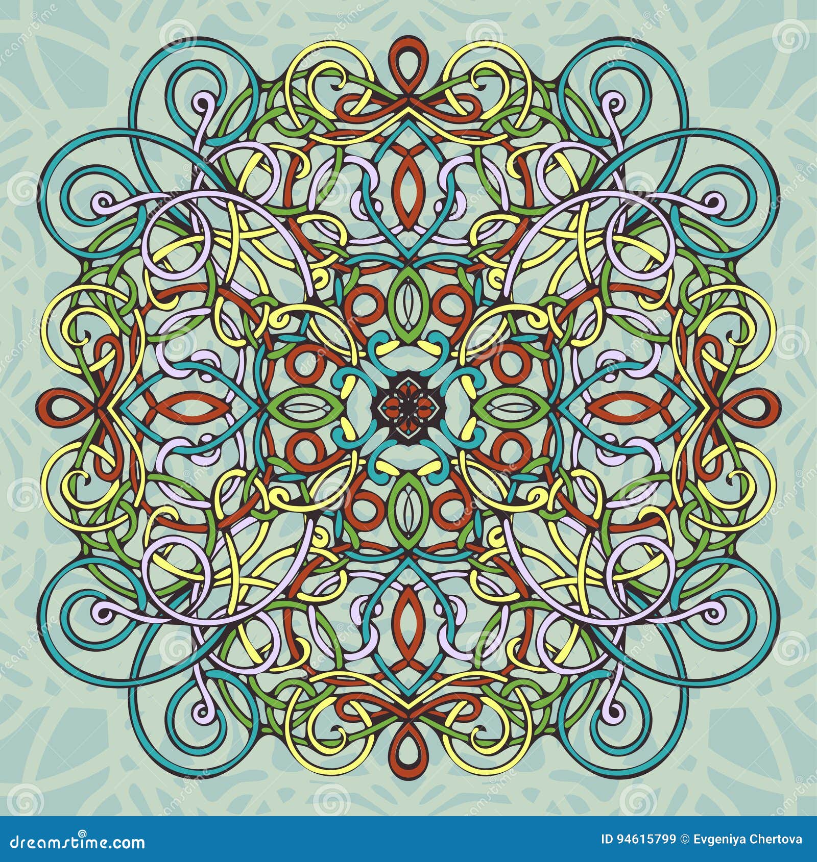 Celtic Pattern, Vector Wicker Ornament, Hand Drawing Decorative Element ...