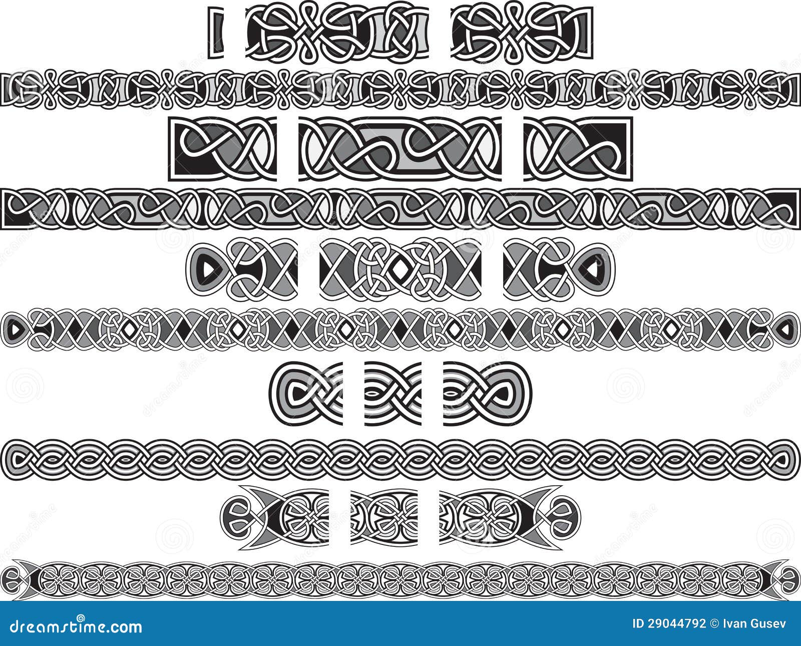 Celtic Patterns Collection Cartoon Vector | CartoonDealer.com #63644489