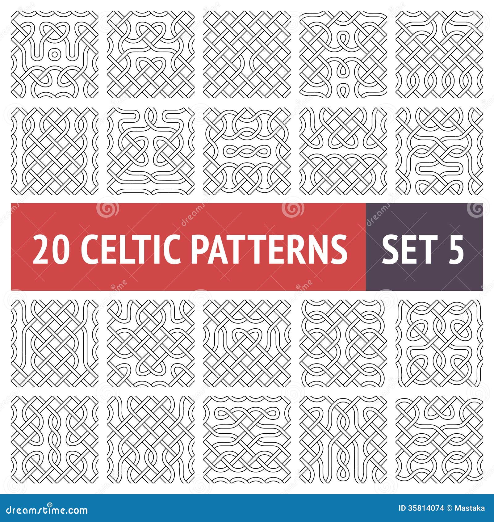 Celtic Patterns Set Vector Illustration | CartoonDealer.com #35814074