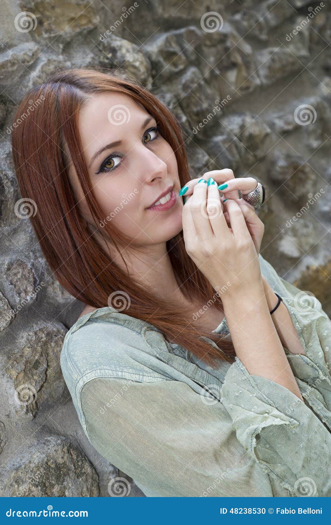 Celtic Red stock photo. Image of female, eyes, posing - 48238530