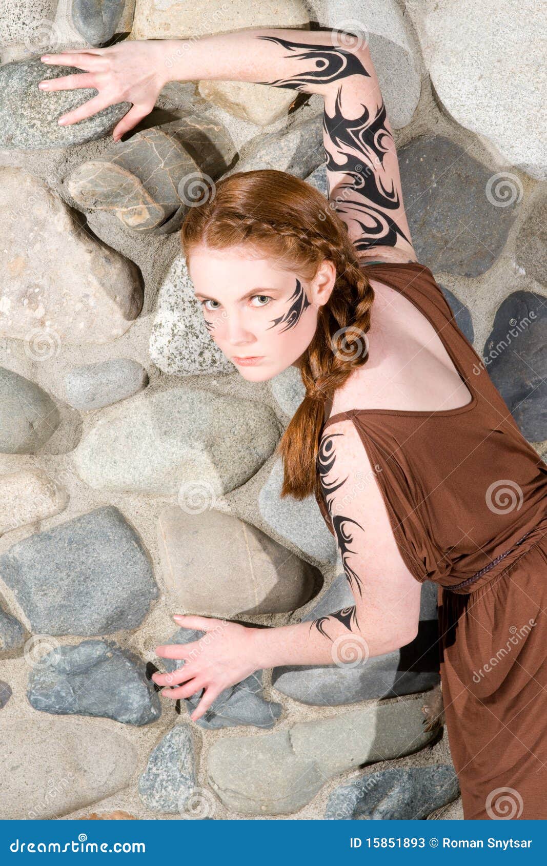 Celtic redhead beauty stock image. Image of people, fashion - 15851893