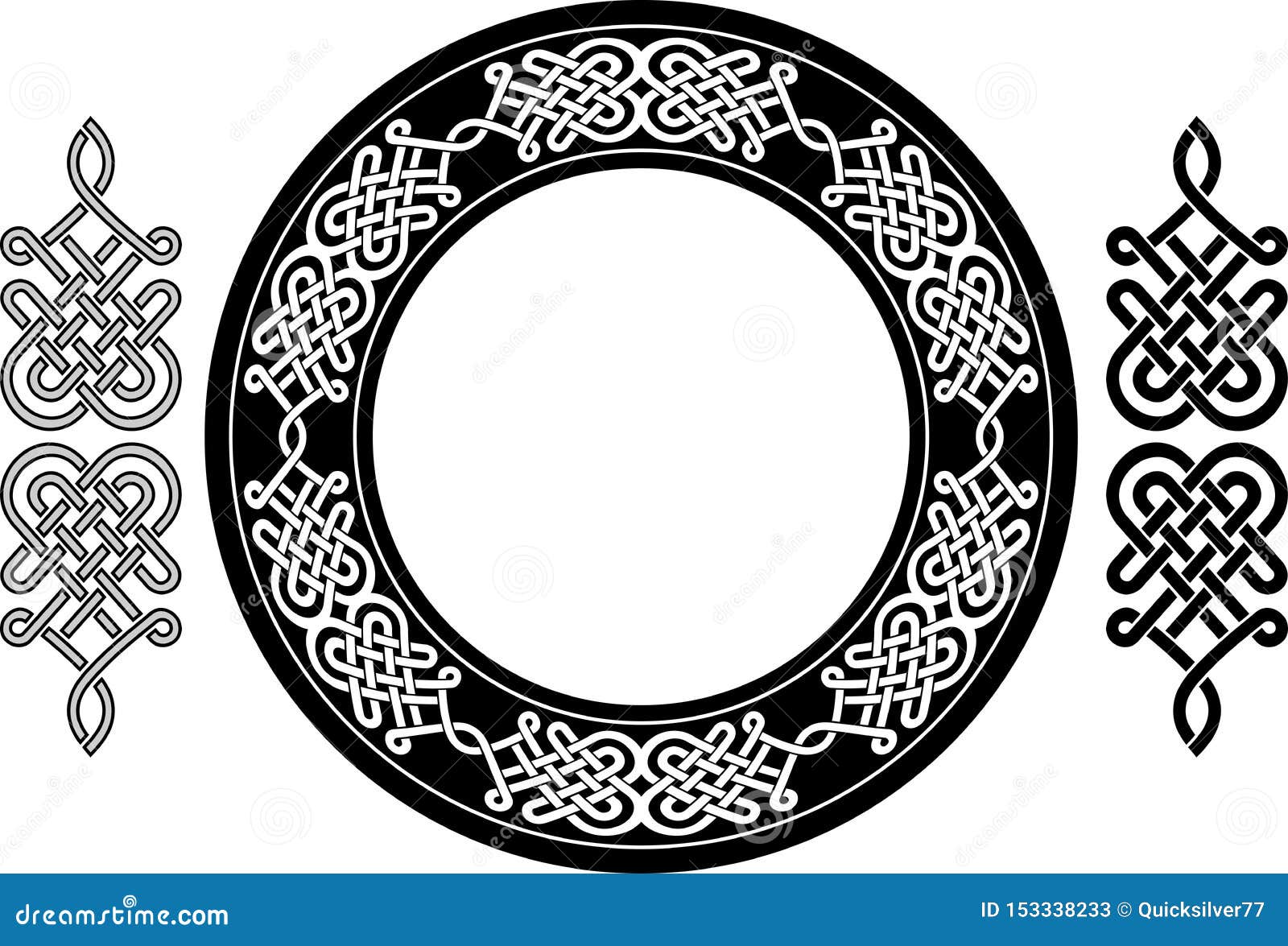 Celtic Round Frame, Border Pattern - Vector | CartoonDealer.com #63386883