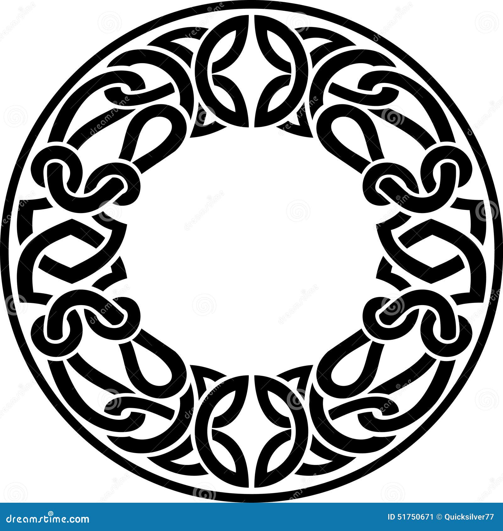 Celtic Round Frame stock vector. Illustration of frame - 51750671