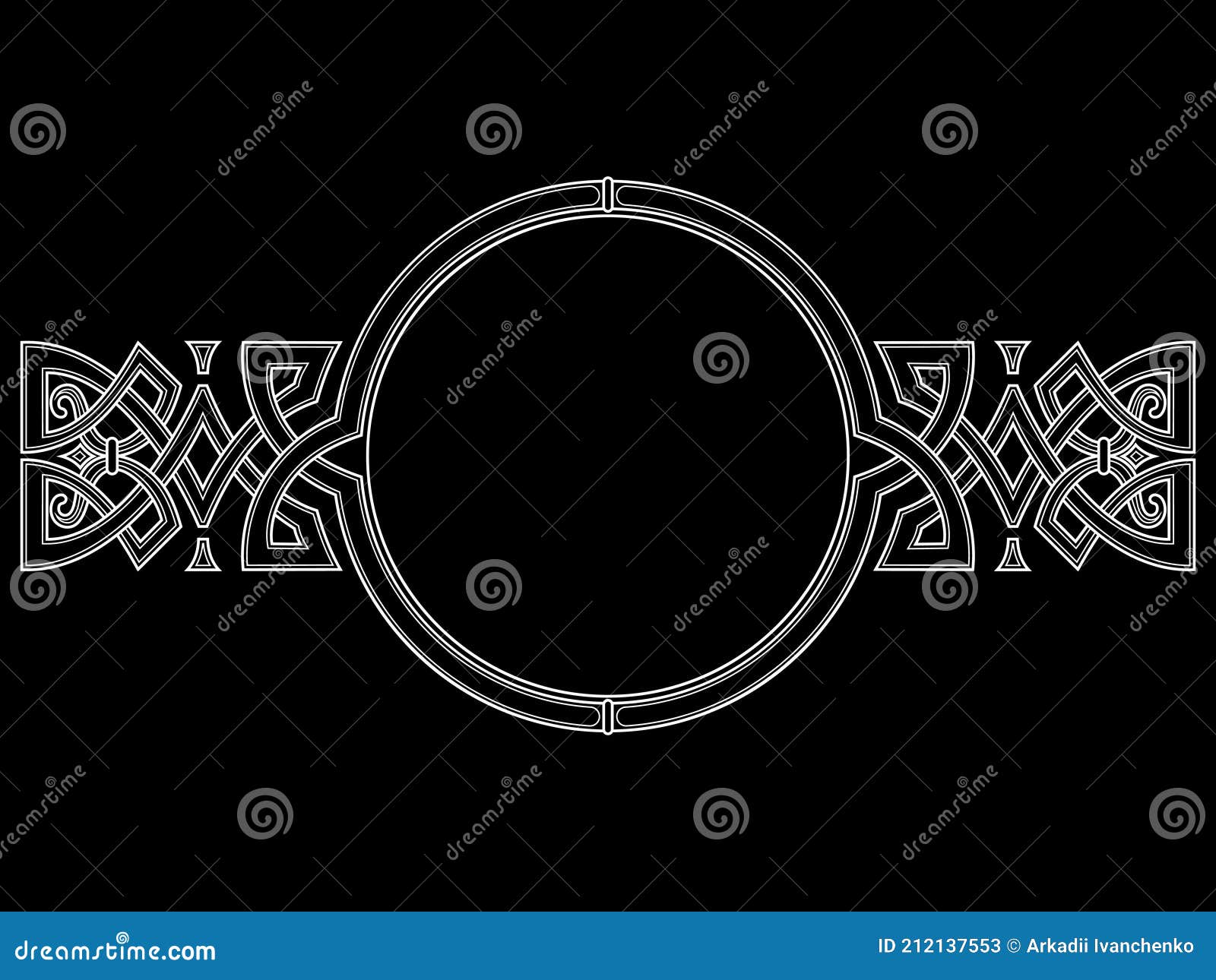 Celtic-Scandinavian Design. Old Norse Pattern, Frame. Cartoon Vector ...