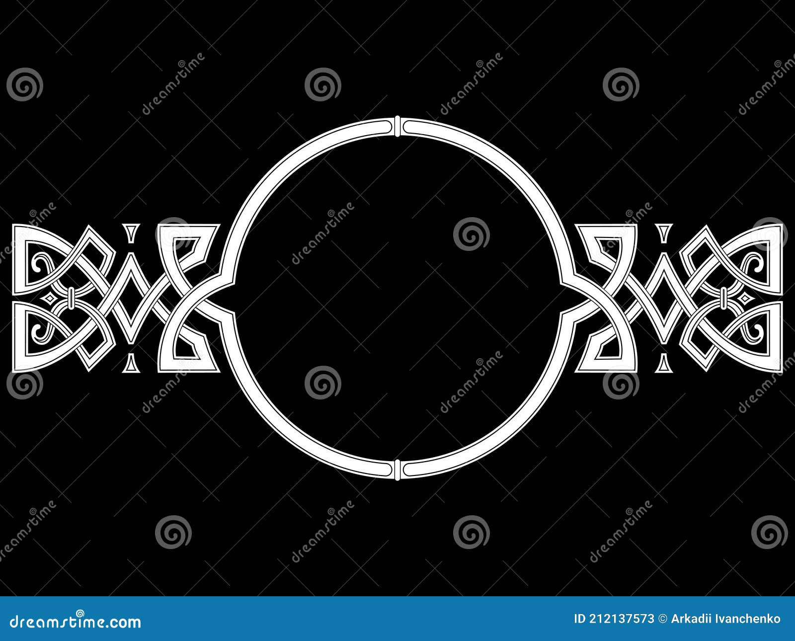 Celtic-Scandinavian Design. Old Norse Pattern, Frame. Stock Vector ...