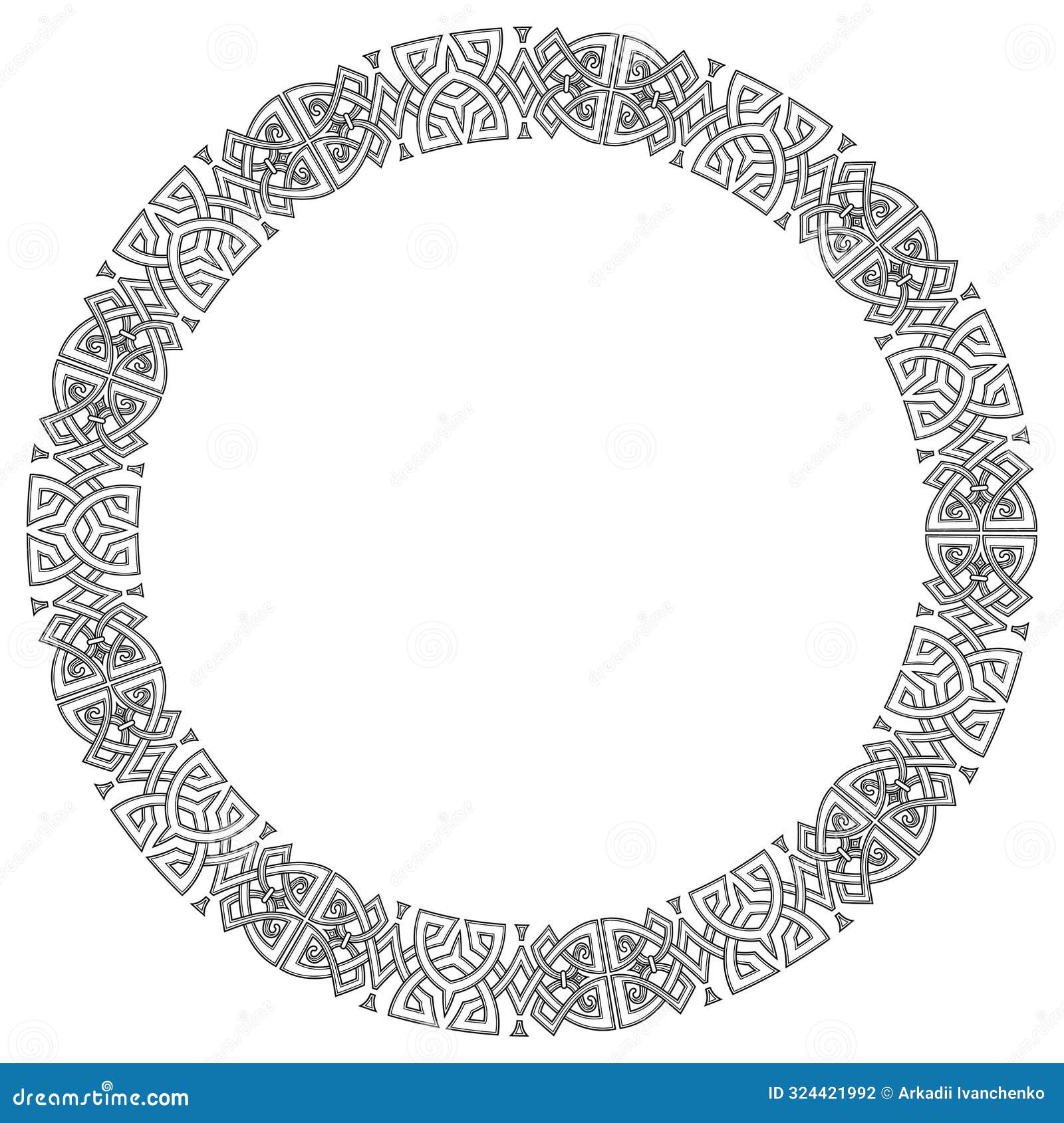 Celtic-Scandinavian Design. Old Norse Pattern, Frame. Stock ...