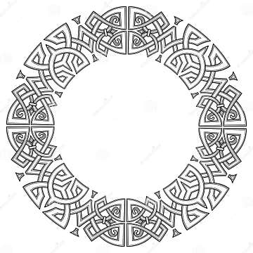 Celtic-Scandinavian Design. Old Norse Pattern, Frame. Stock Image ...