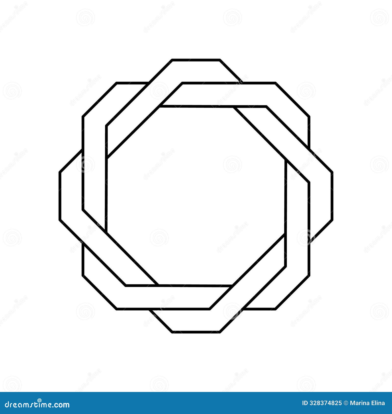 Celtic or Scandinavian Ornament As Border or Frame Illustration ...