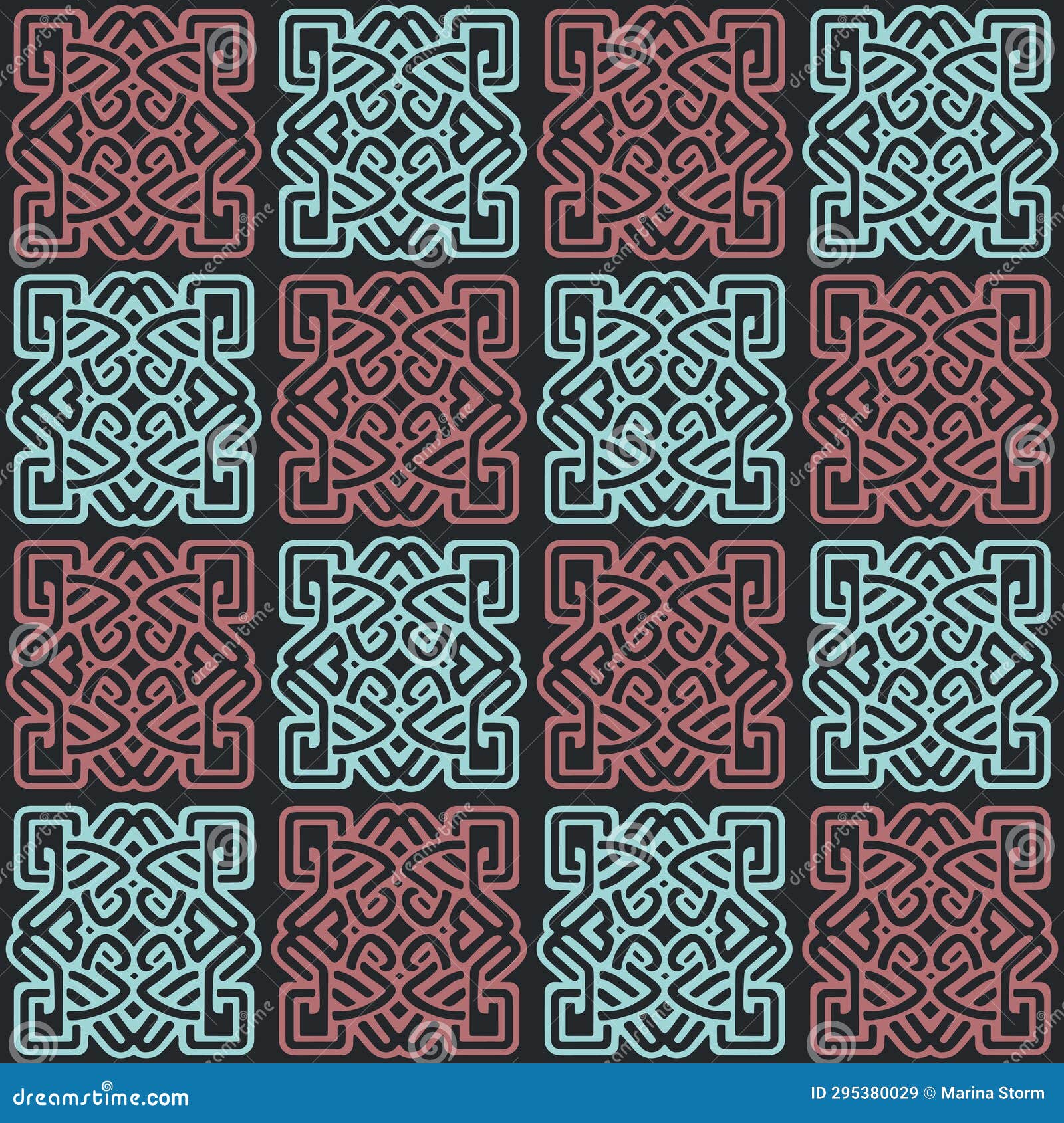 Celtic Seamless Pattern. Abstract Vintage Geometric Wallpaper Stock ...