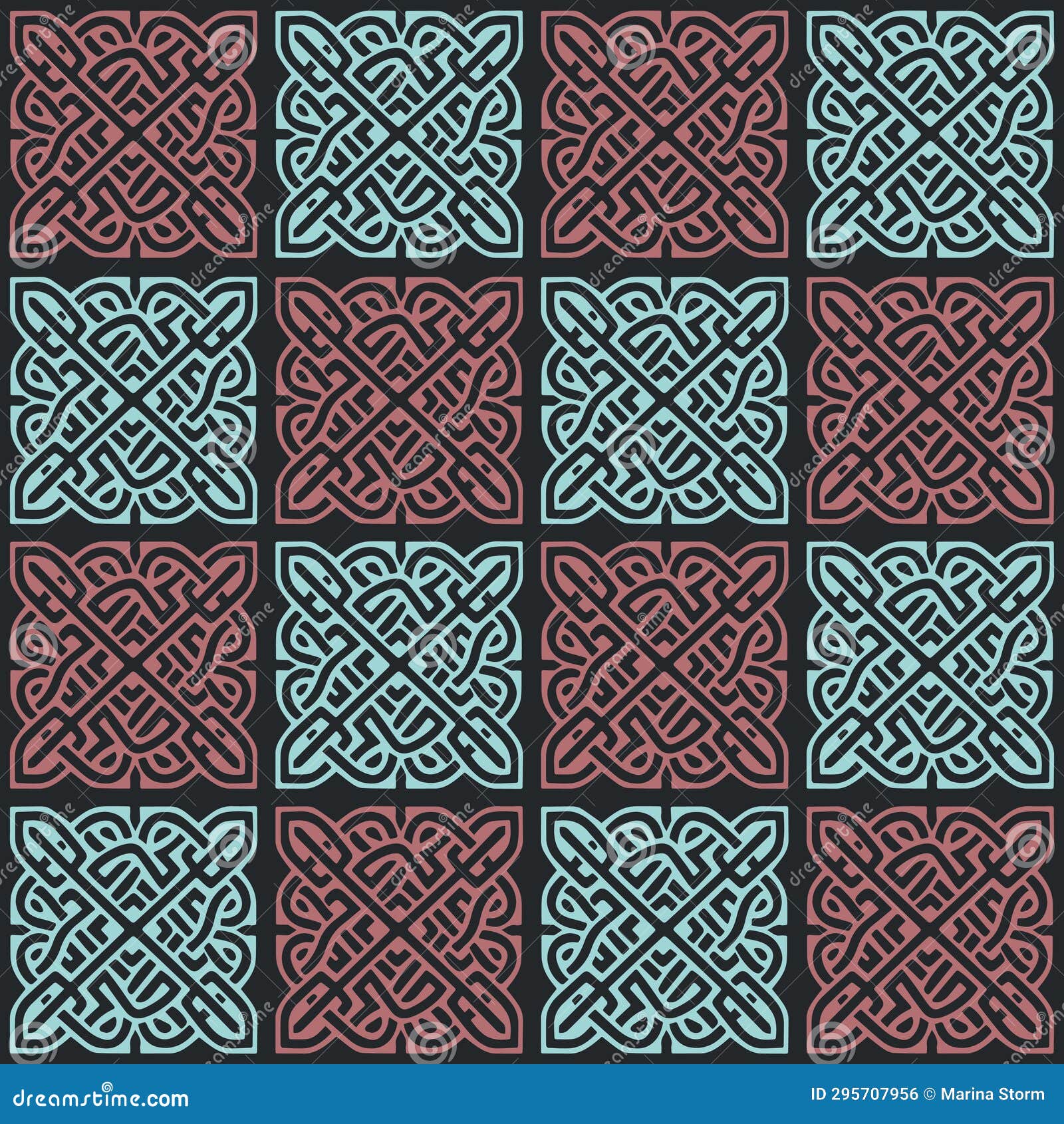 Celtic Seamless Pattern. Abstract Vintage Geometric Wallpaper Stock ...