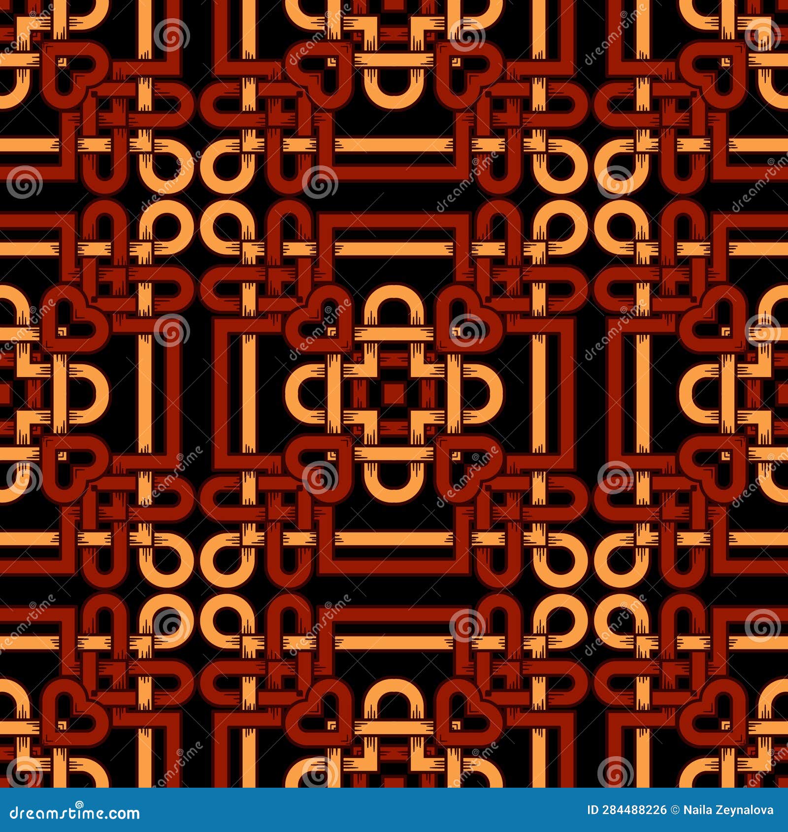 Celtic Seamless Pattern. Colorful Ornamental Celtic Knots Vector ...