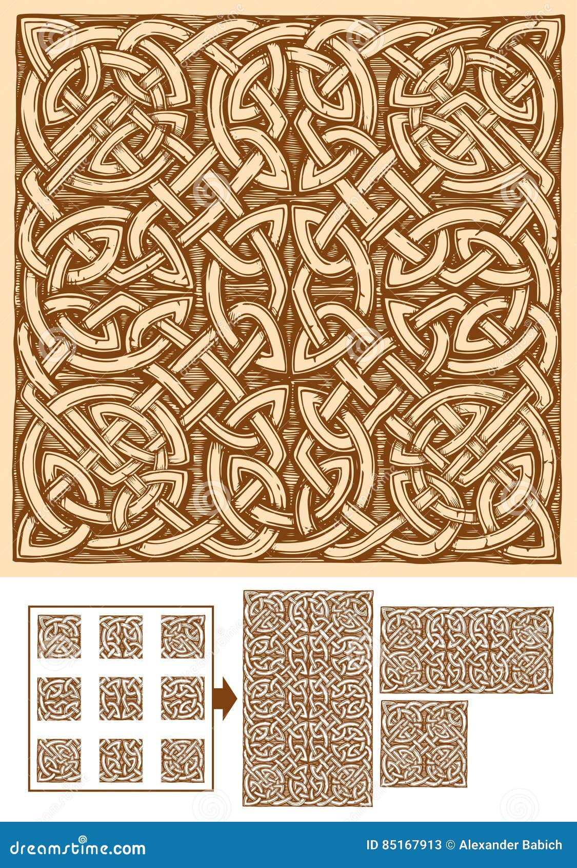 Celtic seamless pattern stock vector. Illustration of ornate - 85167913