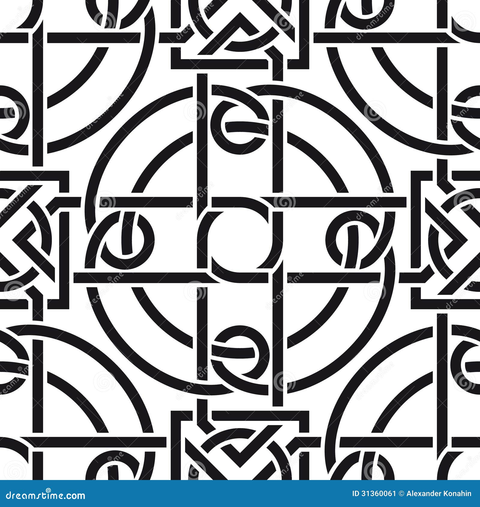 Celtic seamless pattern stock vector. Illustration of elegance - 31360061
