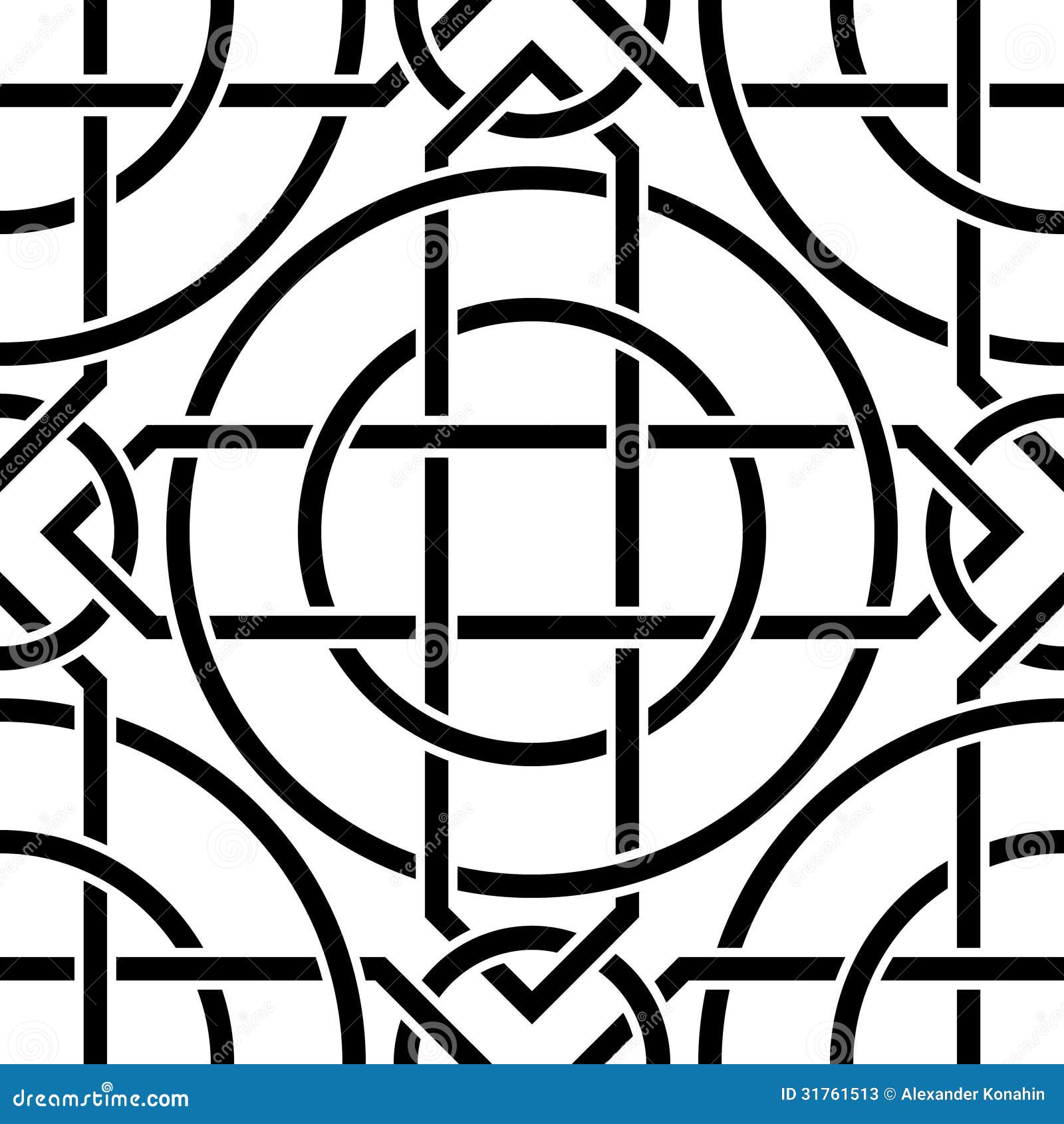 Celtic seamless pattern stock vector. Illustration of curve - 31761513