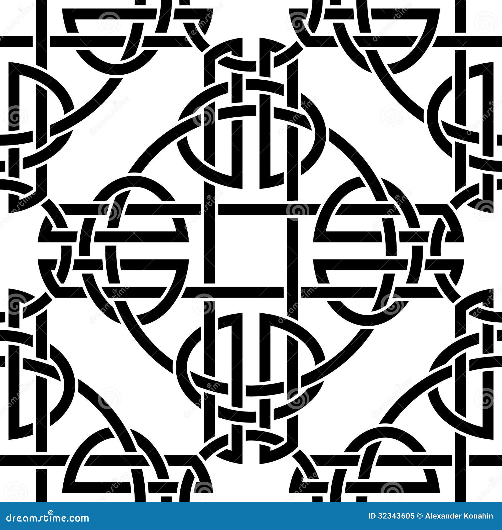 Celtic seamless pattern stock vector. Illustration of elegance - 32343605