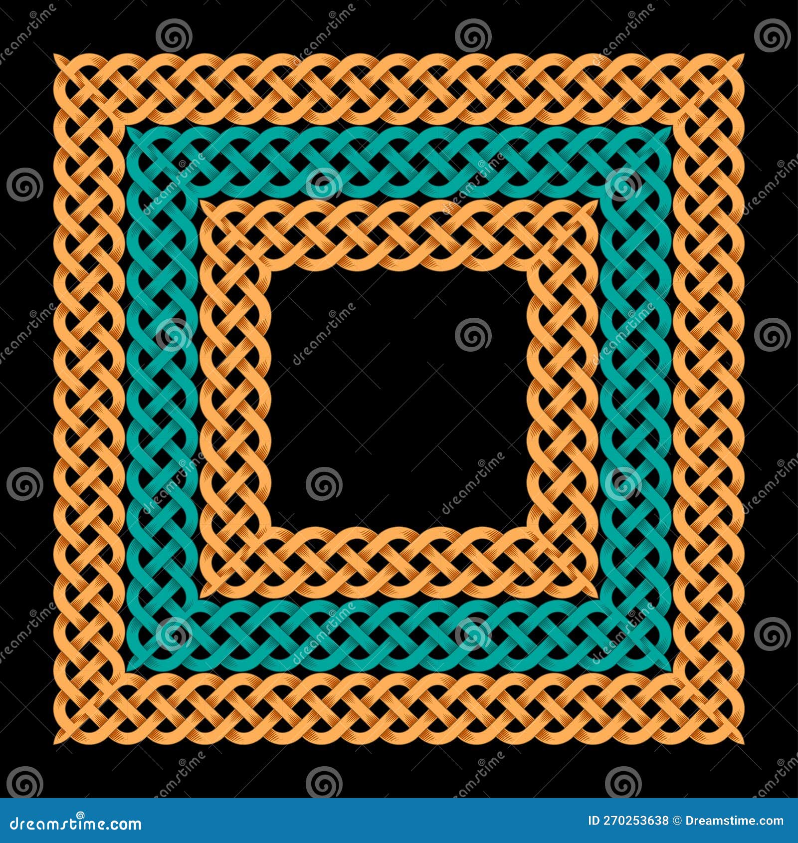 Celtic Seamless Square Frames Stock Vector - Illustration of design ...